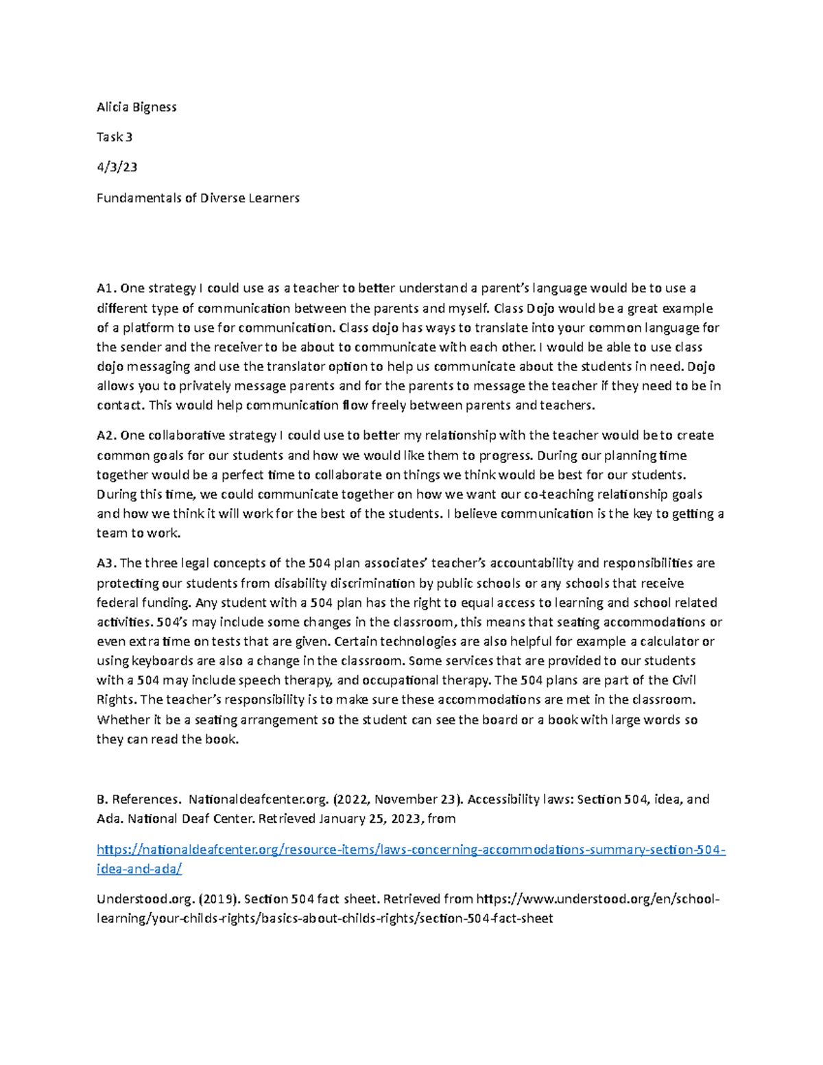 Task 3 - Task 3 passed on first try! - Alicia Bigness Task 3 4/3 ...