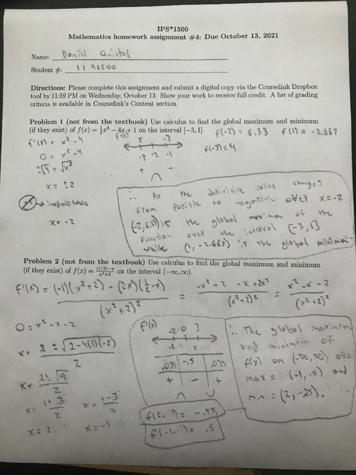 Math homework 4 - Ips1500 - U of G - Studocu