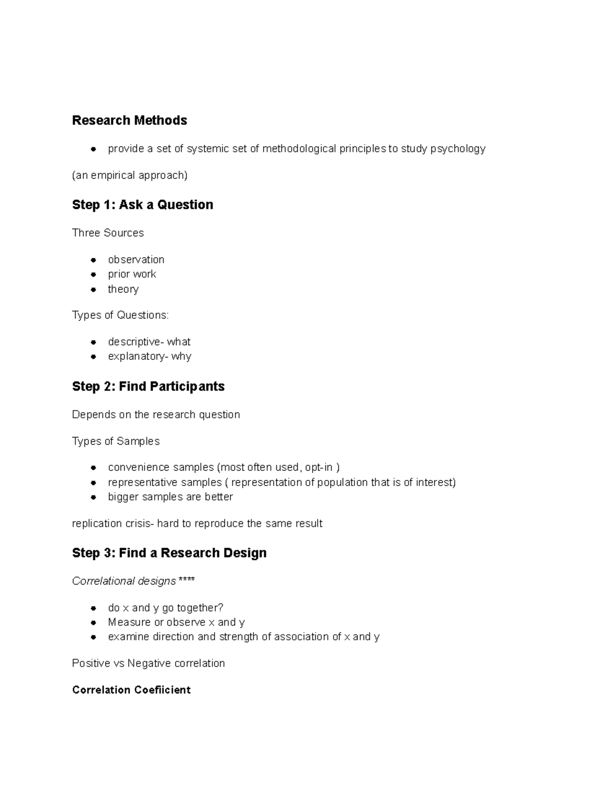 Research Methods - Heidi Kane lecture notes - Research Methods provide ...