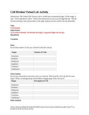 Membrane transport Lab Report Template - 2 Cell Transport Lab Report ...