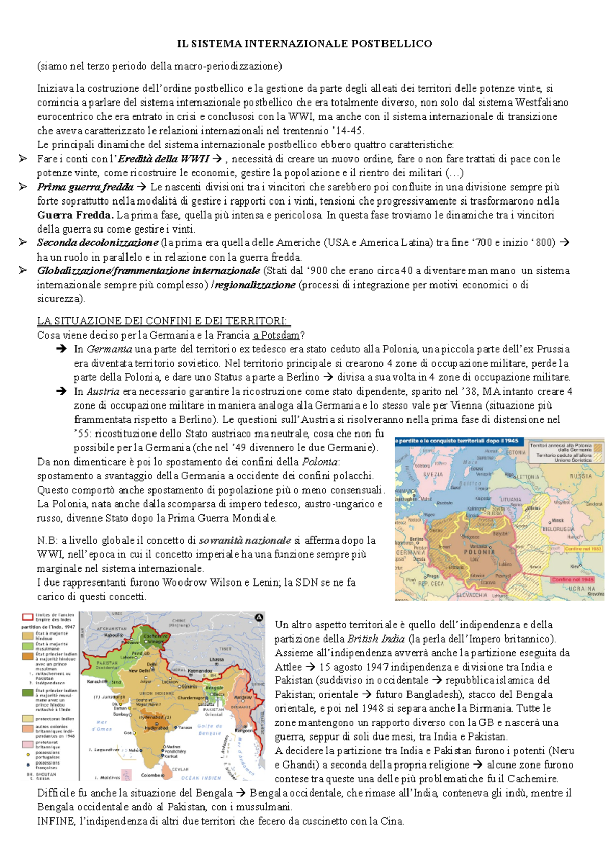 6. argomento- il periodo post-bellico e la Guerra Fredda - IL SISTEMA ...