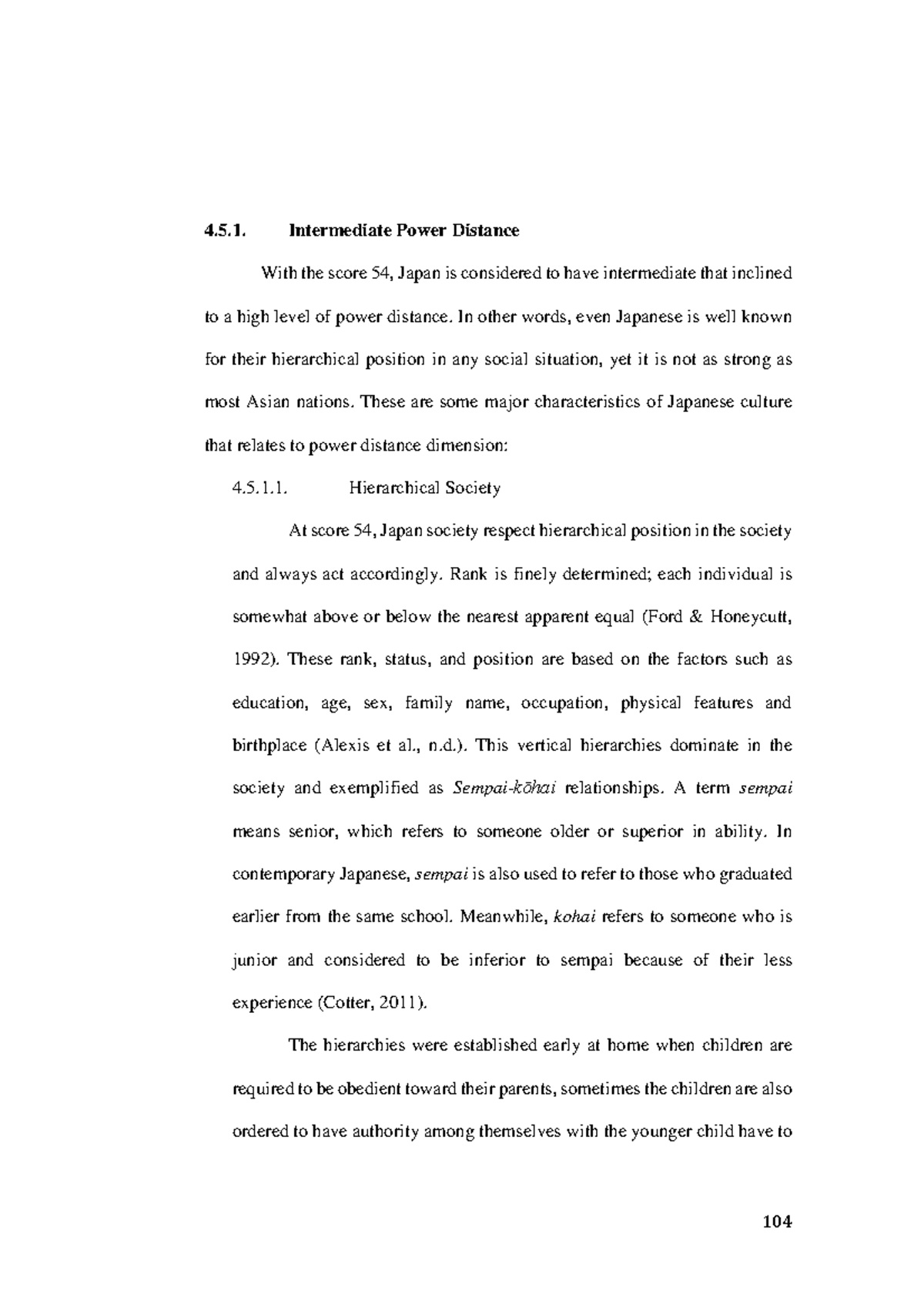 THE ROLE OF National Culture 36 - 104 4.5. Intermediate Power Distance ...