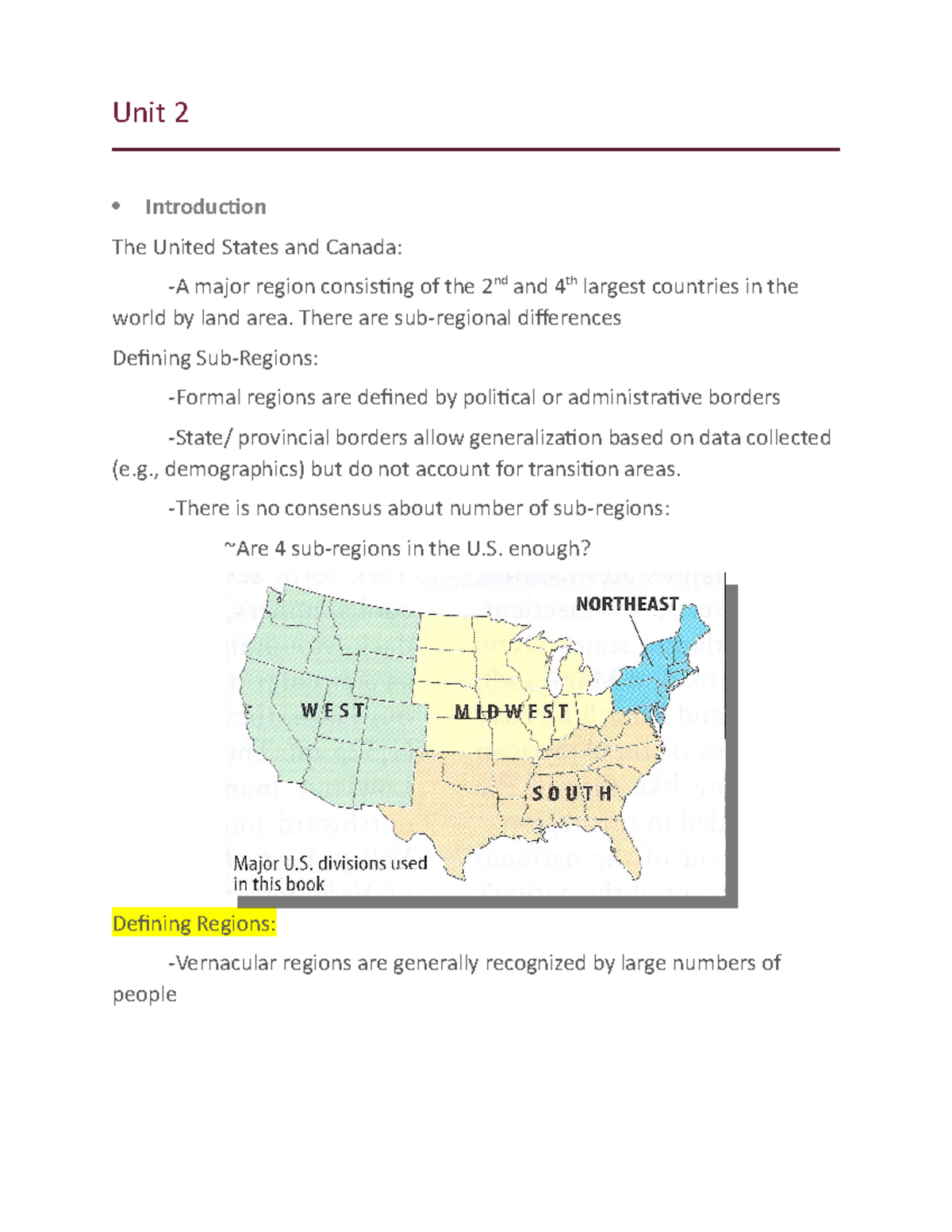 Unit 2- US and Canada - film assignment - Unit 2 Introduction The ...