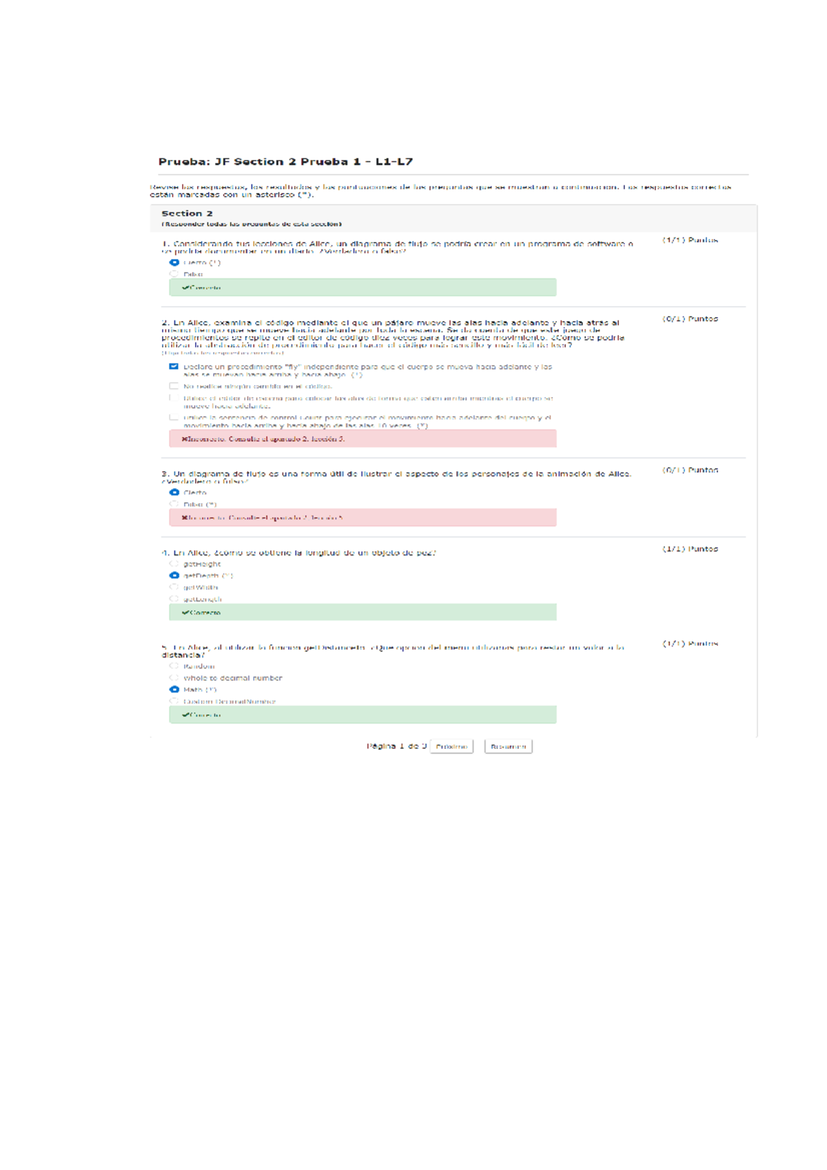 Examen alice - Programacion I - Studocu