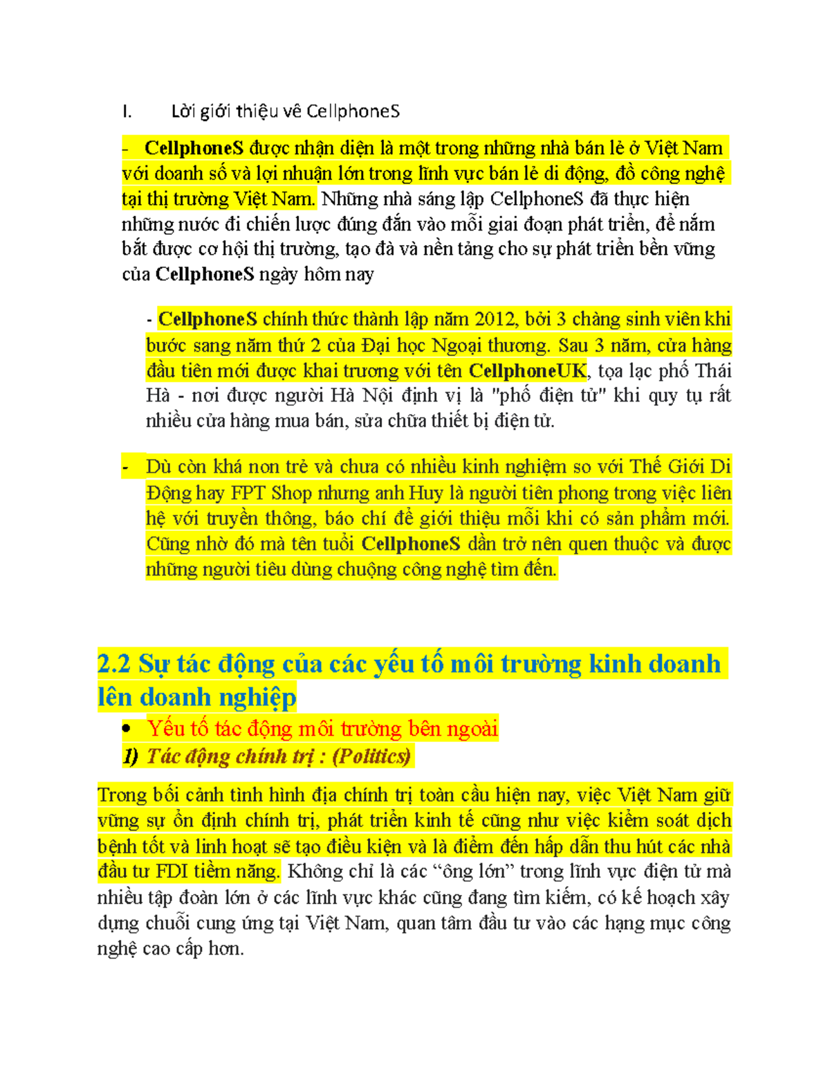File thuyết trình QTH - Aksdb - I. L i gi i thi u vềề CellphoneSờ ớ ệ CellphoneS được nhận diện ...