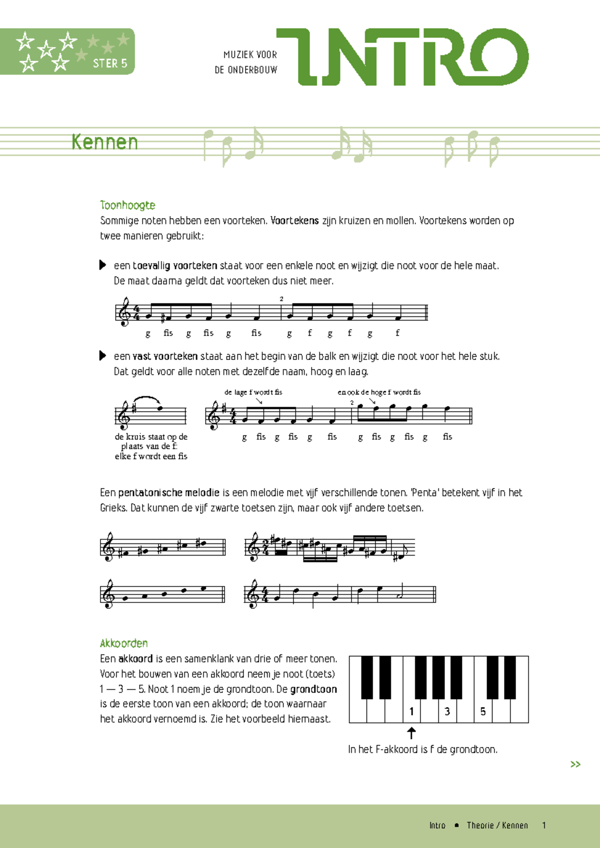 Kennen+ster+5 - QERGQERG - Intro • Theorie / Kennen 1 MUZIEK VOOR DE ...