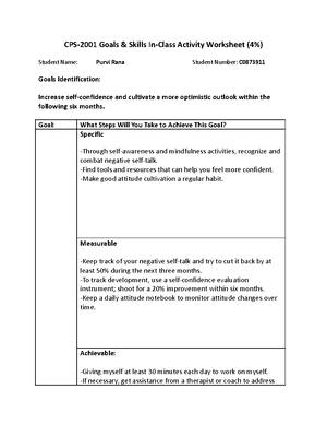 CPS 2001 - Job Search Action Plan In Class Activity Worksheet 2023F ...