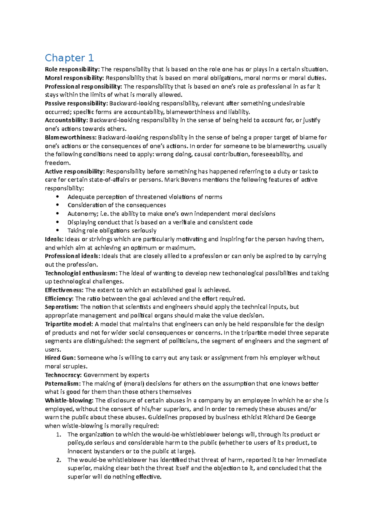 Summary Ethics Technology And Engineering Chapter 1 4 6 8 9 Chapter 1 summary-ethics-technology-and-engineering-chapter-1-4-6-8-9-chapter-1