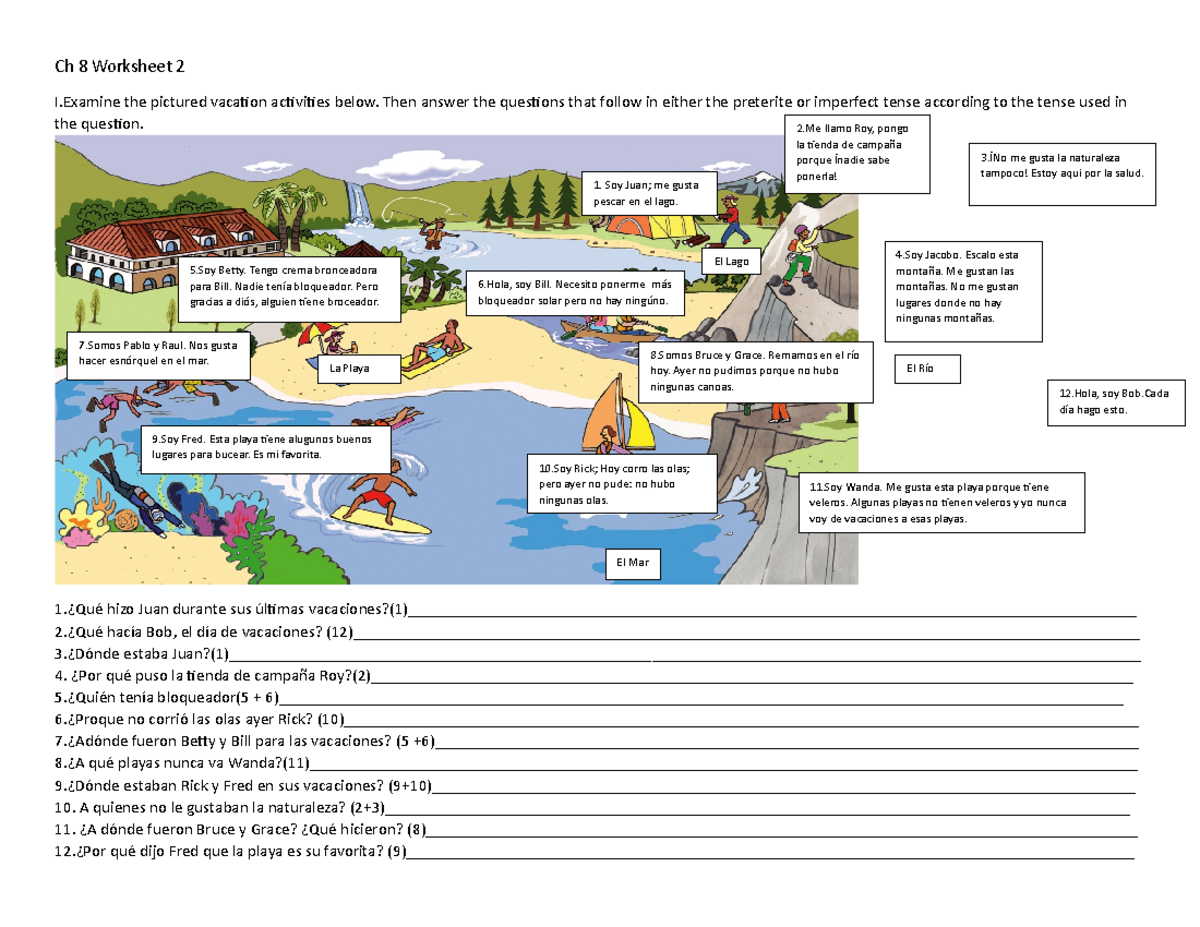 Ch 8 Worksheet 2a - Professor Kevin Miles - Ch 8 Worksheet 2 I the ...