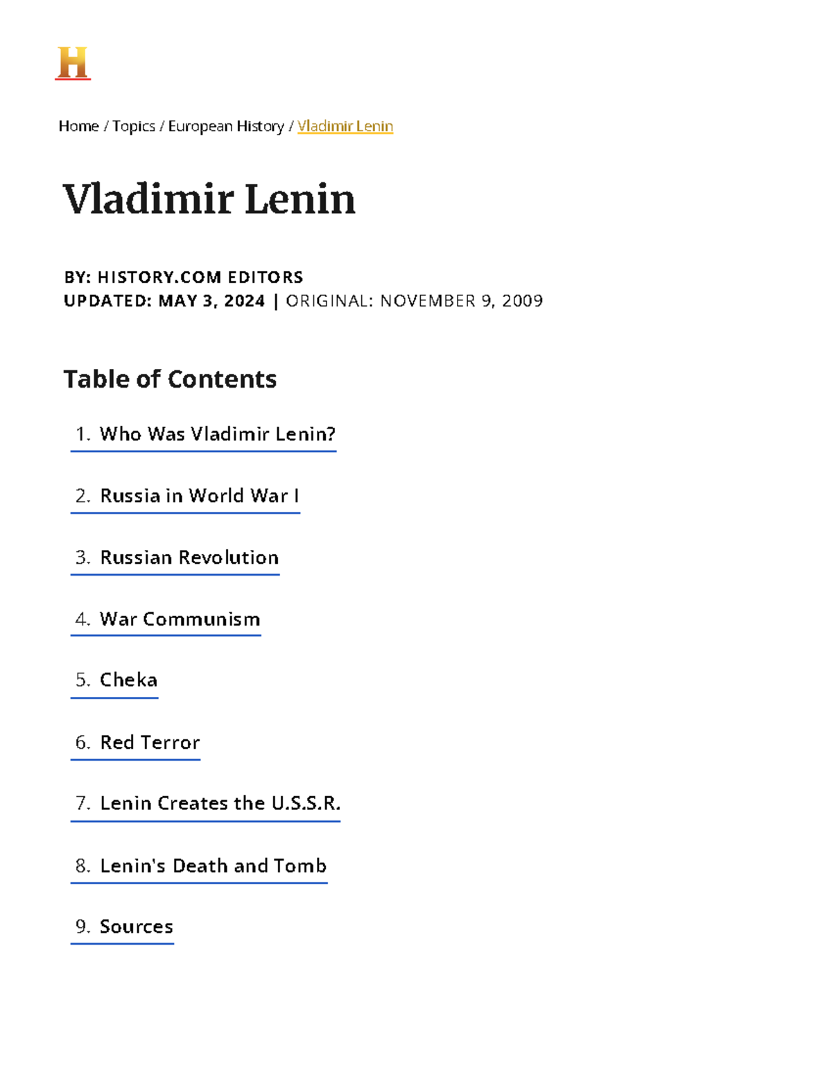 Vladimir Lenin Quotes, Death & Body History - Table of Contents Who Was ...