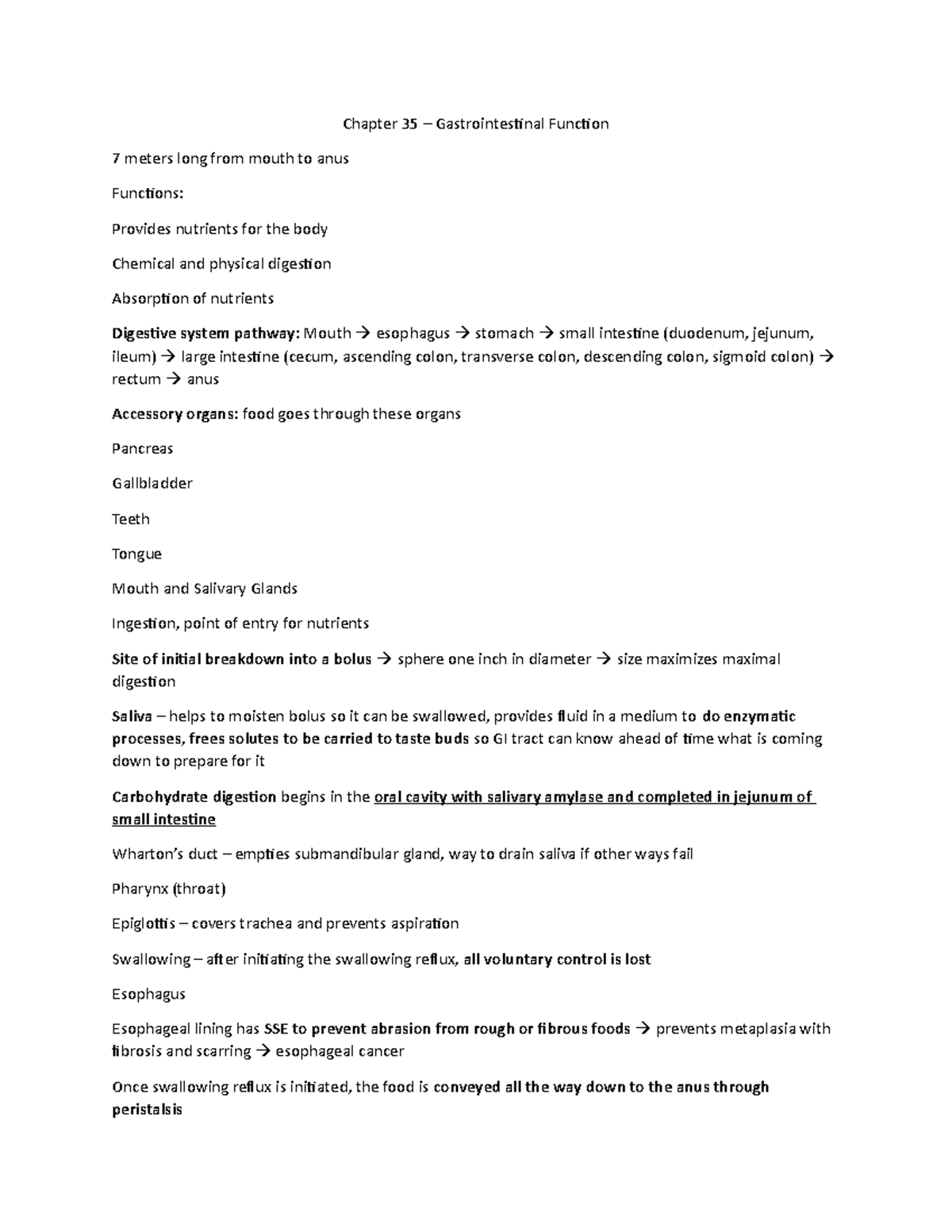 Chapter 36 Gastrointestinal Disorders - Chapter 35 – Gastrointestinal ...