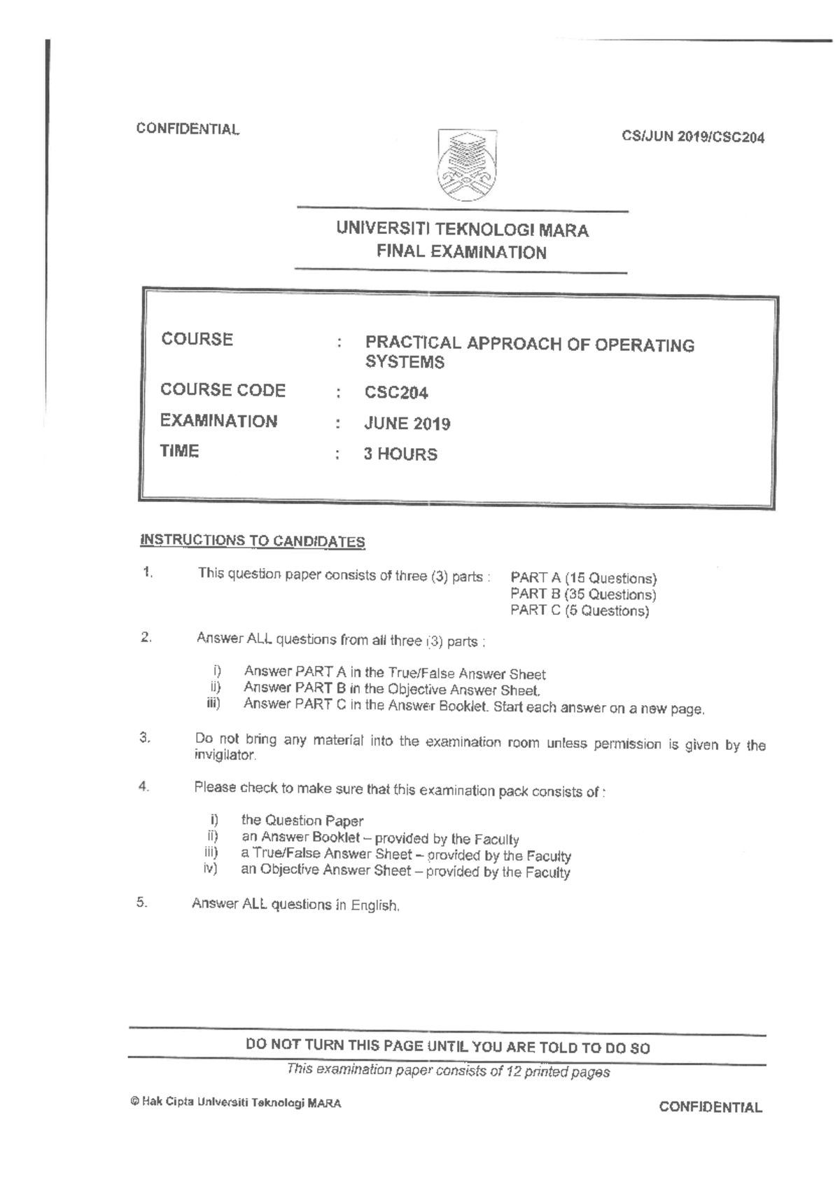 Faculty Computer Sciences AND Mathematic 2019 Session 2 - PRA- Diploma ...