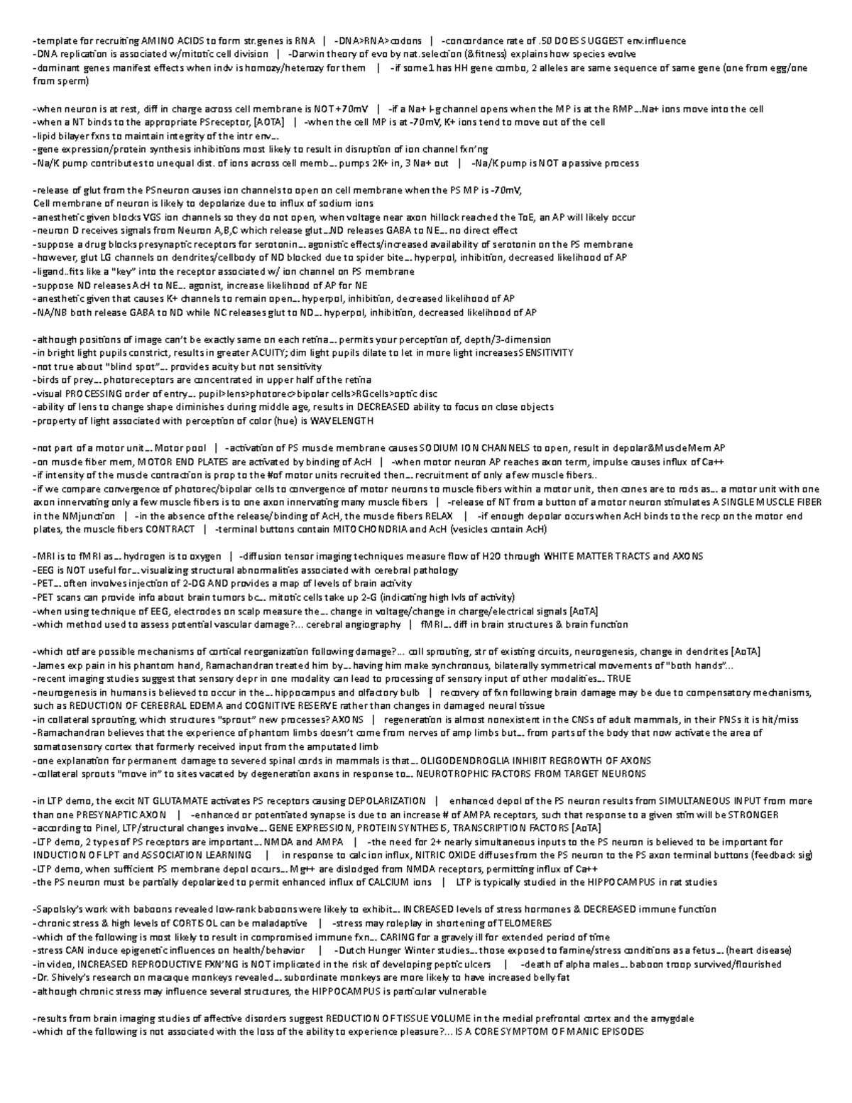 Cheatsheet - cheat sheet/ final exam prep/ summary of lecture notes ...