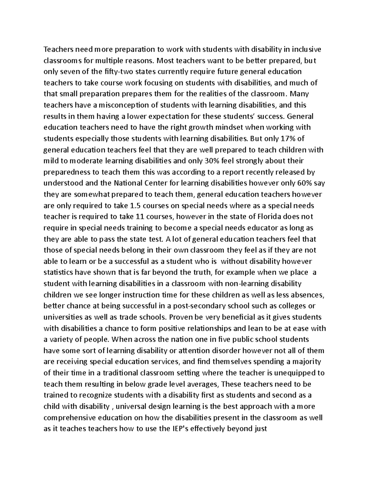 Teachers need more preparation to work with students with disability in ...