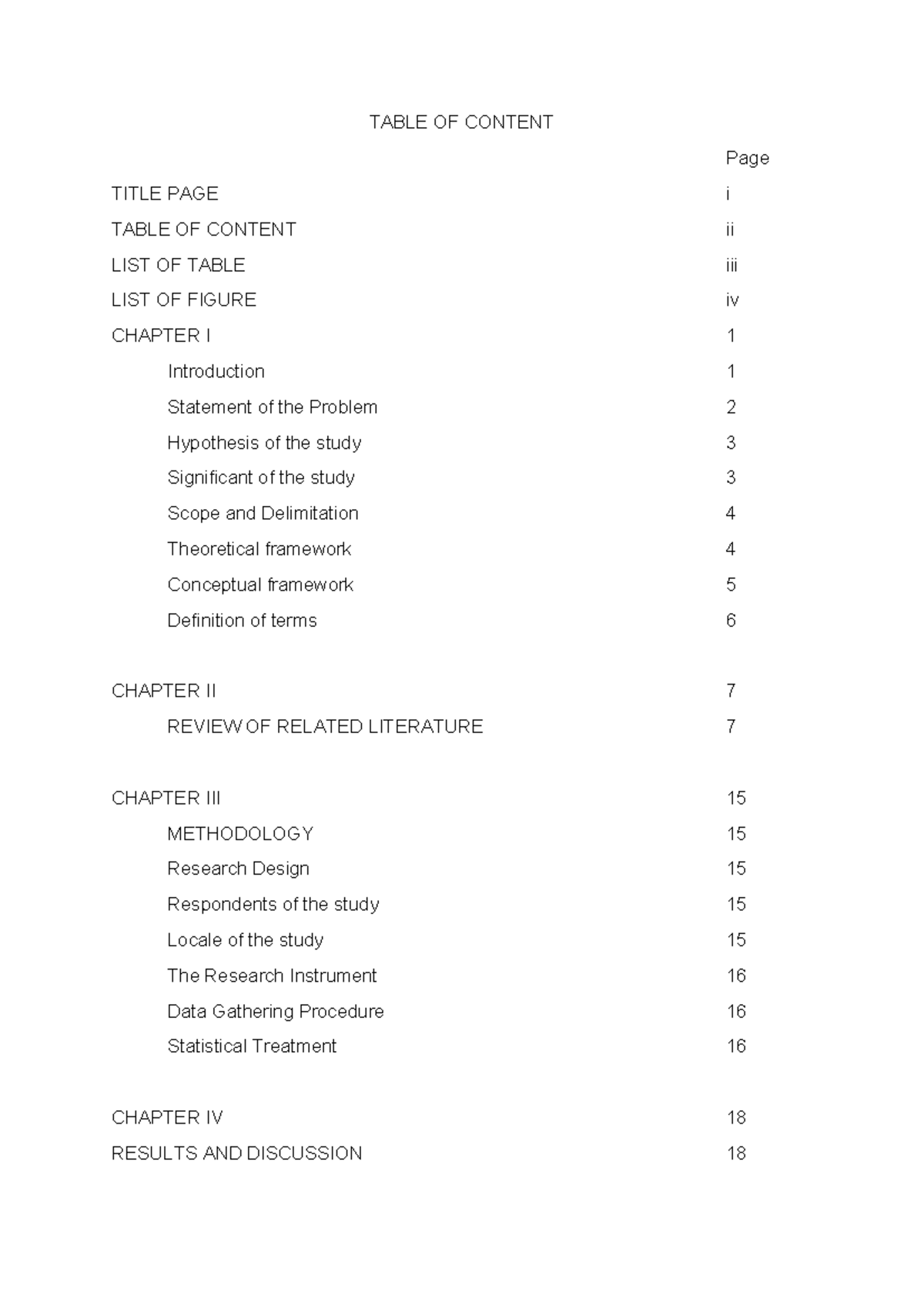 Radiya - notes - TABLE OF CONTENT Page TITLE PAGE i TABLE OF CONTENT ii ...