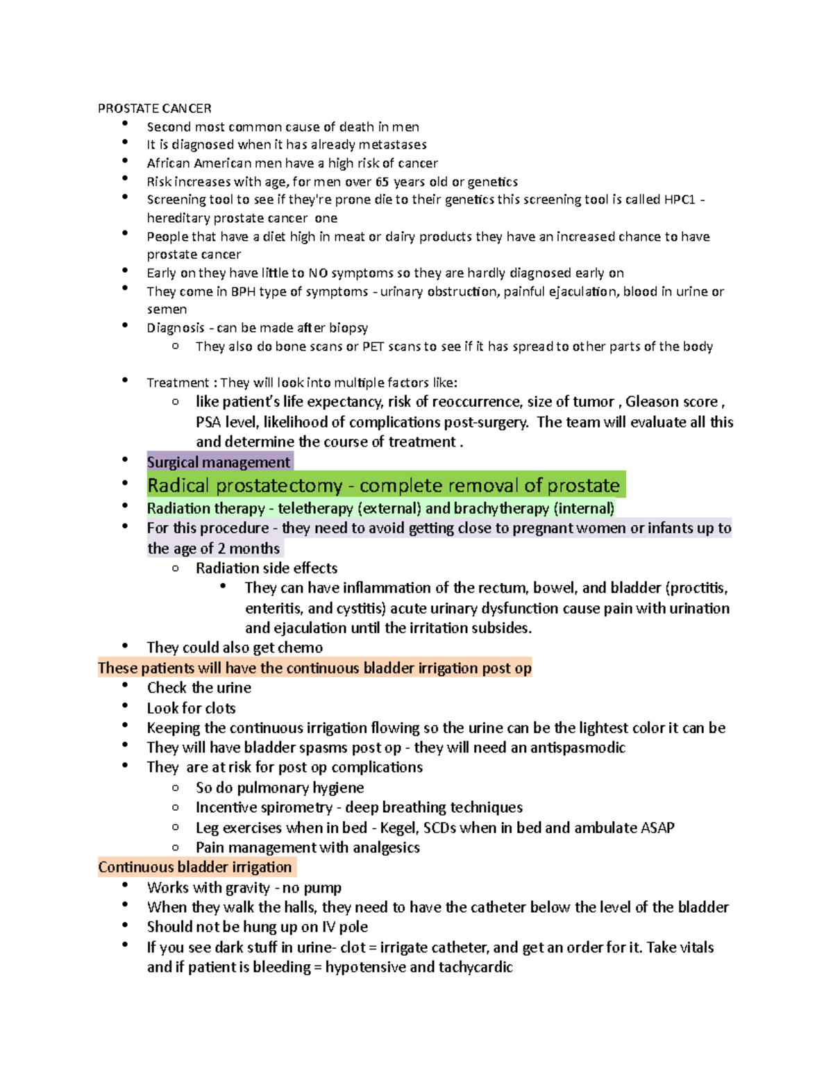 Gender Specific MALE Prostate Cancer - PROSTATE CANCER Second most ...