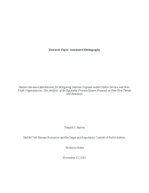 Annotated Bib 704 - Research Paper: Annotated Bibliography Issue in ...