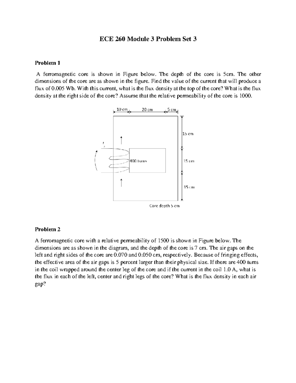 Problem Set 3 - Instructor: Sahar Azad - ECE 260 Module 3 Problem Set 3 Problem 1 A ...