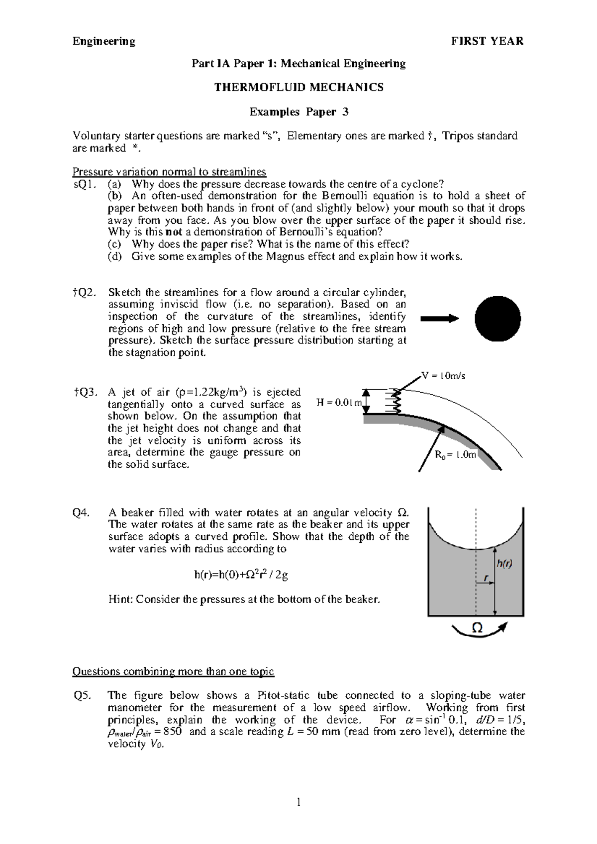 P1 EP3 TM 2021 - notes - Part IA Paper 1: Mechanical Engineering ...