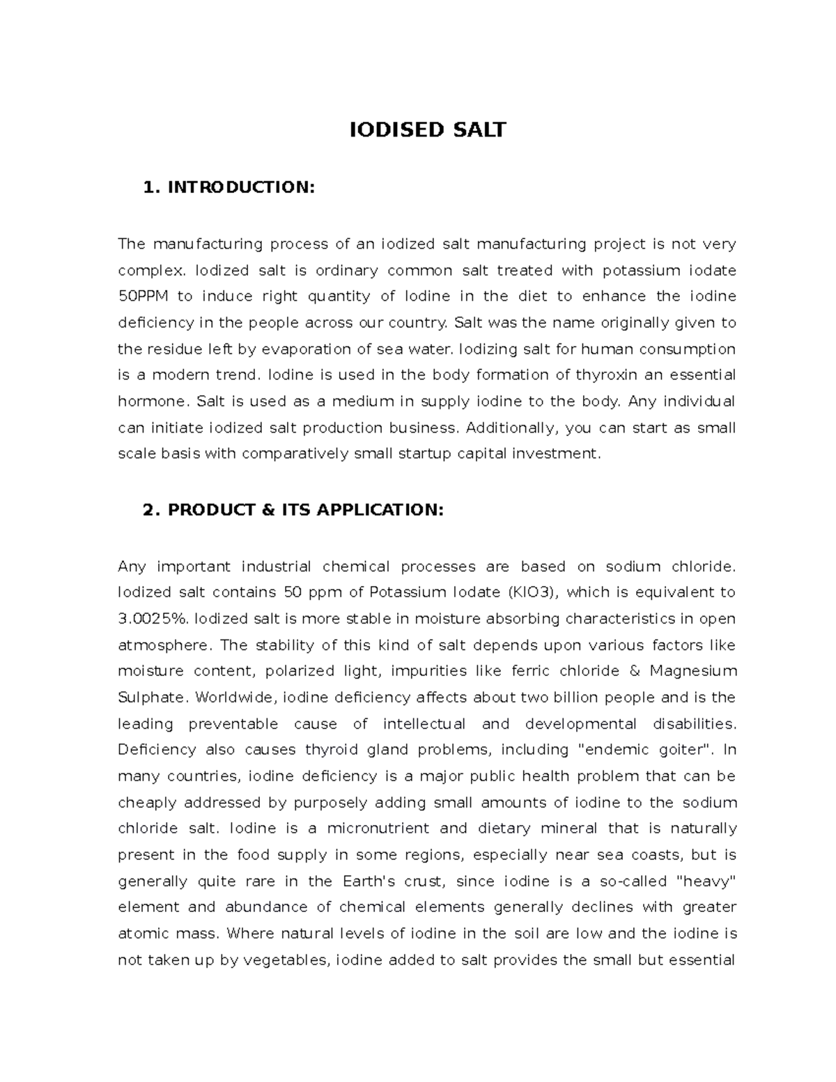 1536131211 449 - IODISED SALT 1. INTRODUCTION: The manufacturing ...