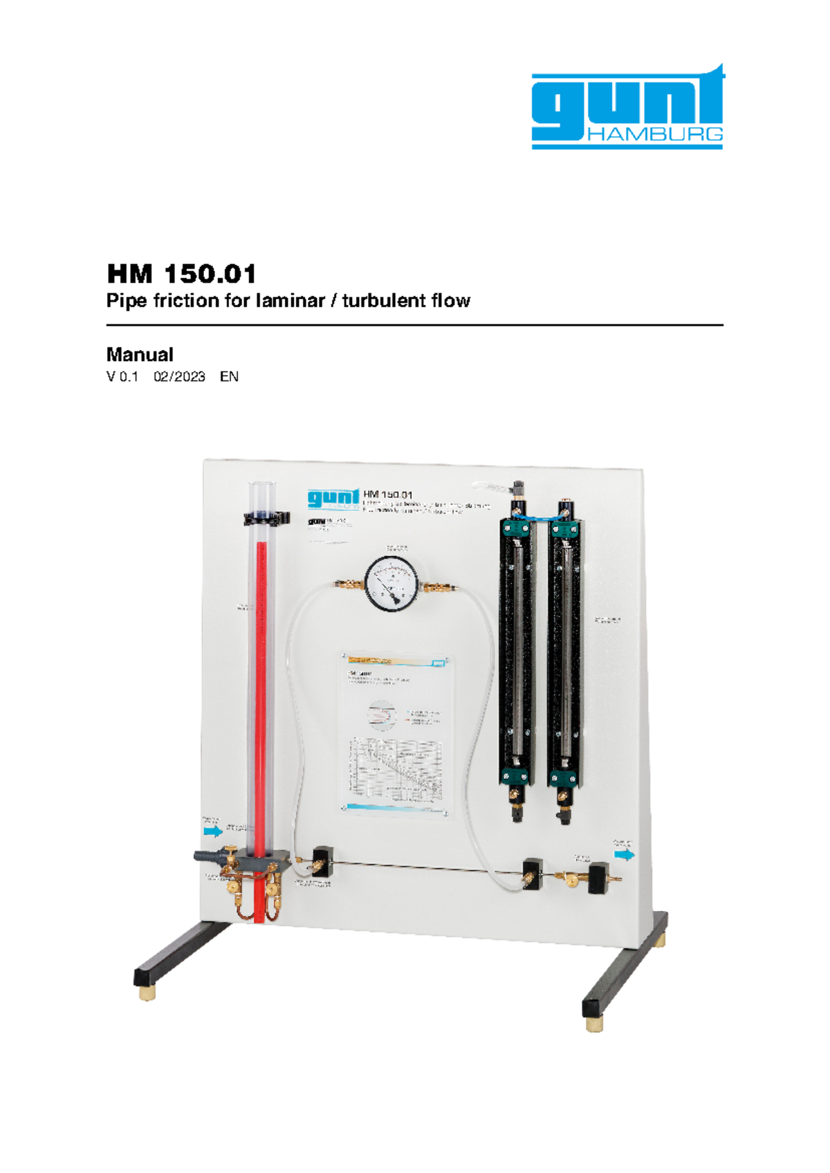 HM150 01 Manual V0.1 e - Pipe friction for laminar / turbulent flow Manual Pipe friction for ...