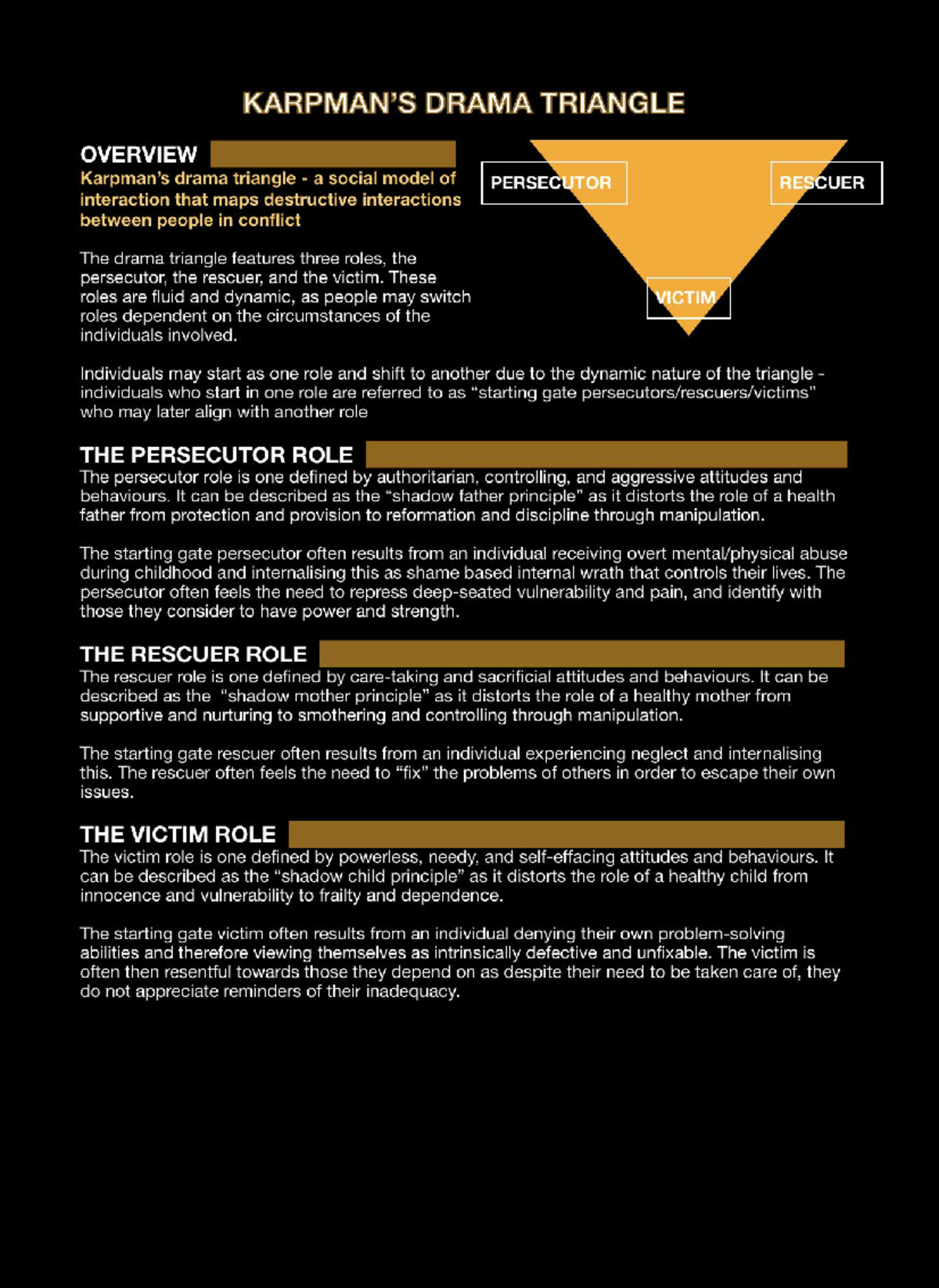 Karpman’s Drama Triangle - PSY - Studocu