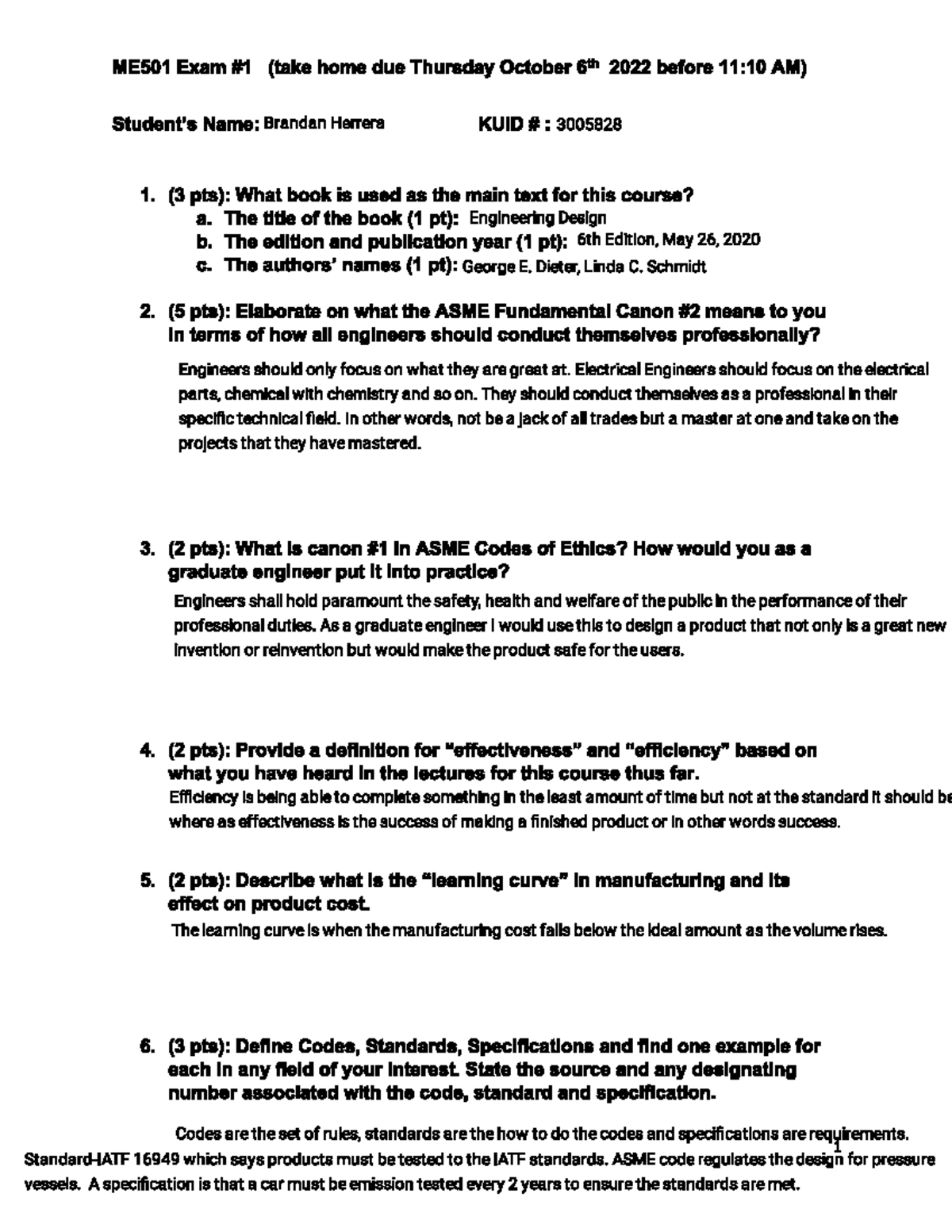 Combined ME 501 Midterm - ME 501 - 25) - Studocu