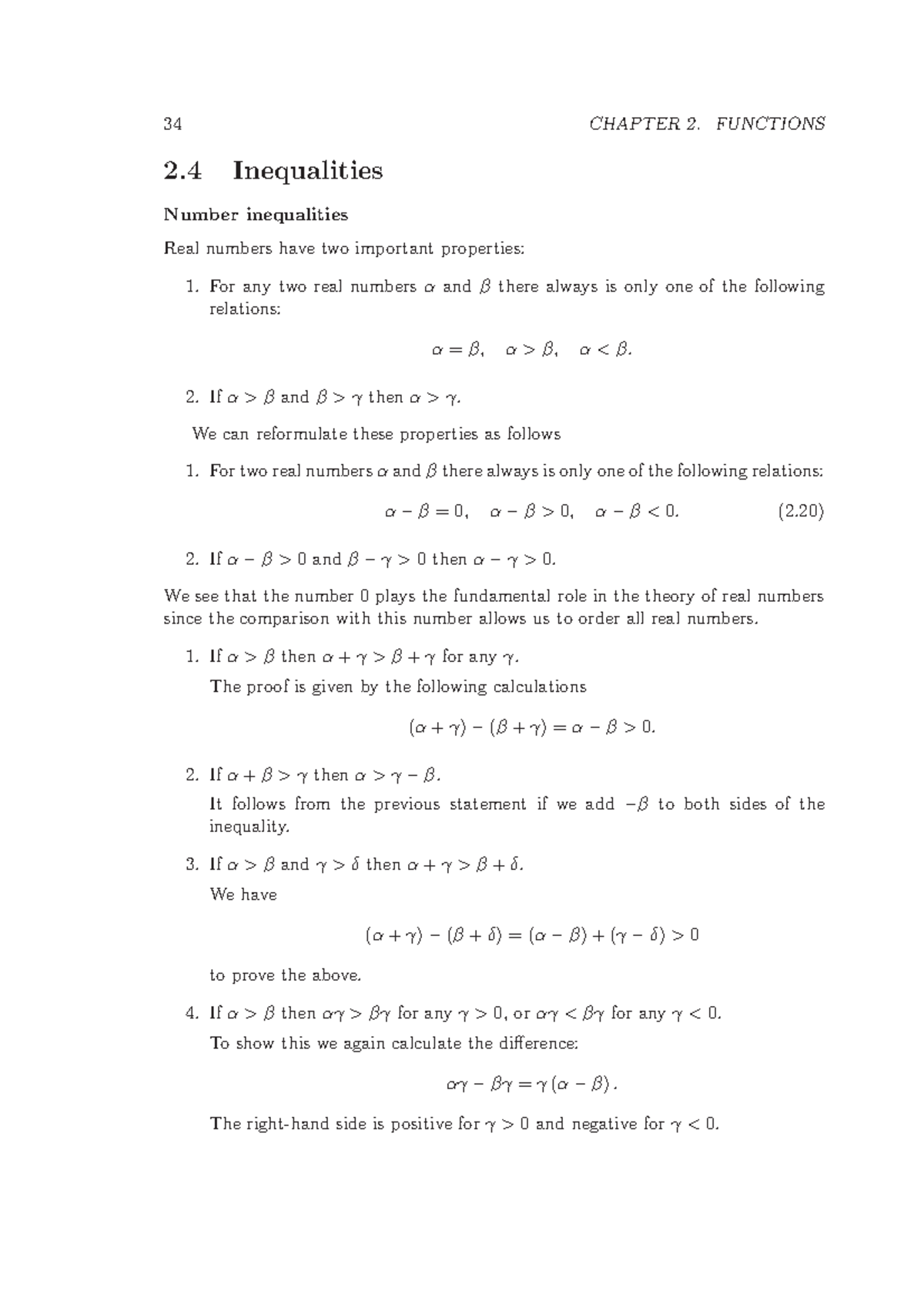Revision Notes LC Vectors, Geometry and Linear Algebra: Inequalities ...