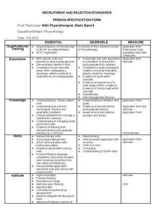 PM097 Clinical Studies 1 Cardiorespiratory Physiotherapy Management module descriptor - Module ...