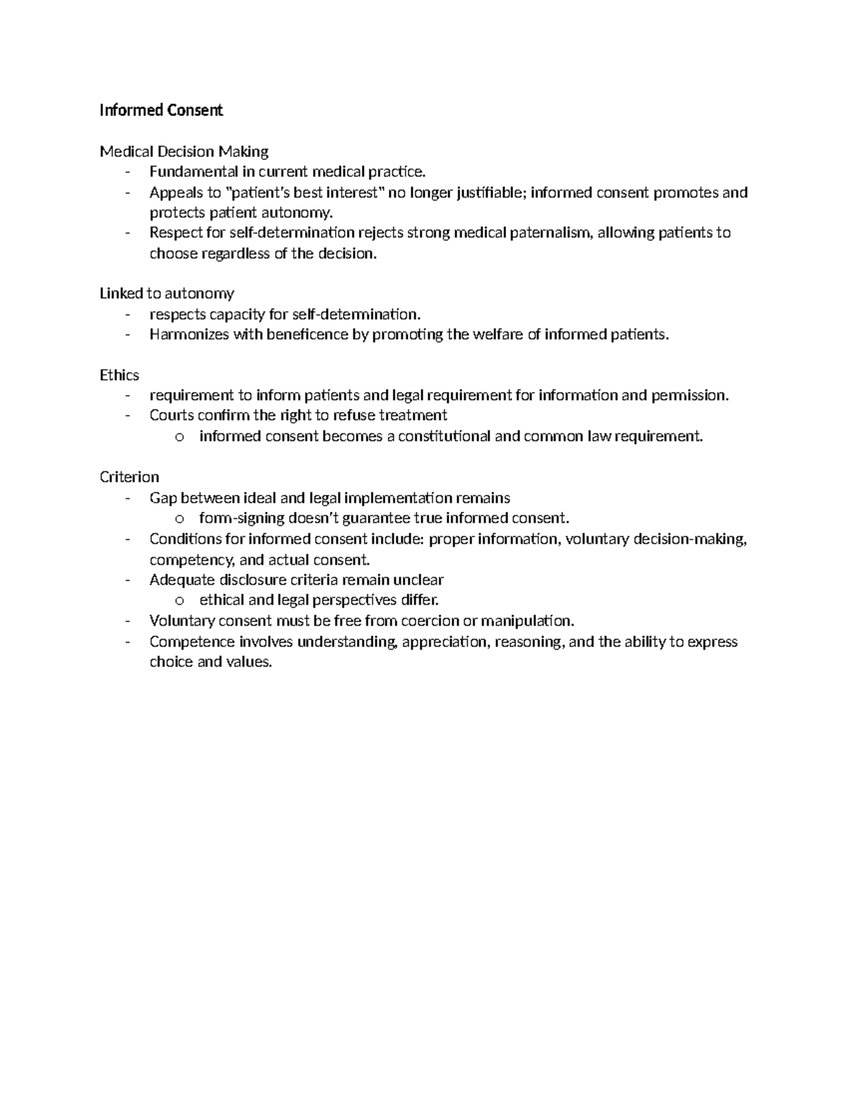 Informed Consent - Informed Consent Medical Decision Making ...