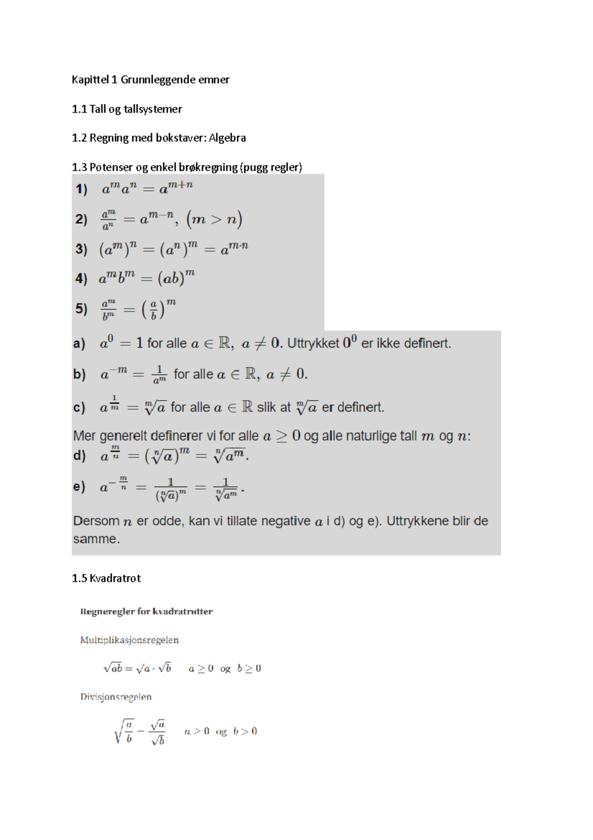 Matematikk for økonomer - Kapittel 1 Grunnleggende emner 1 Tall og ...