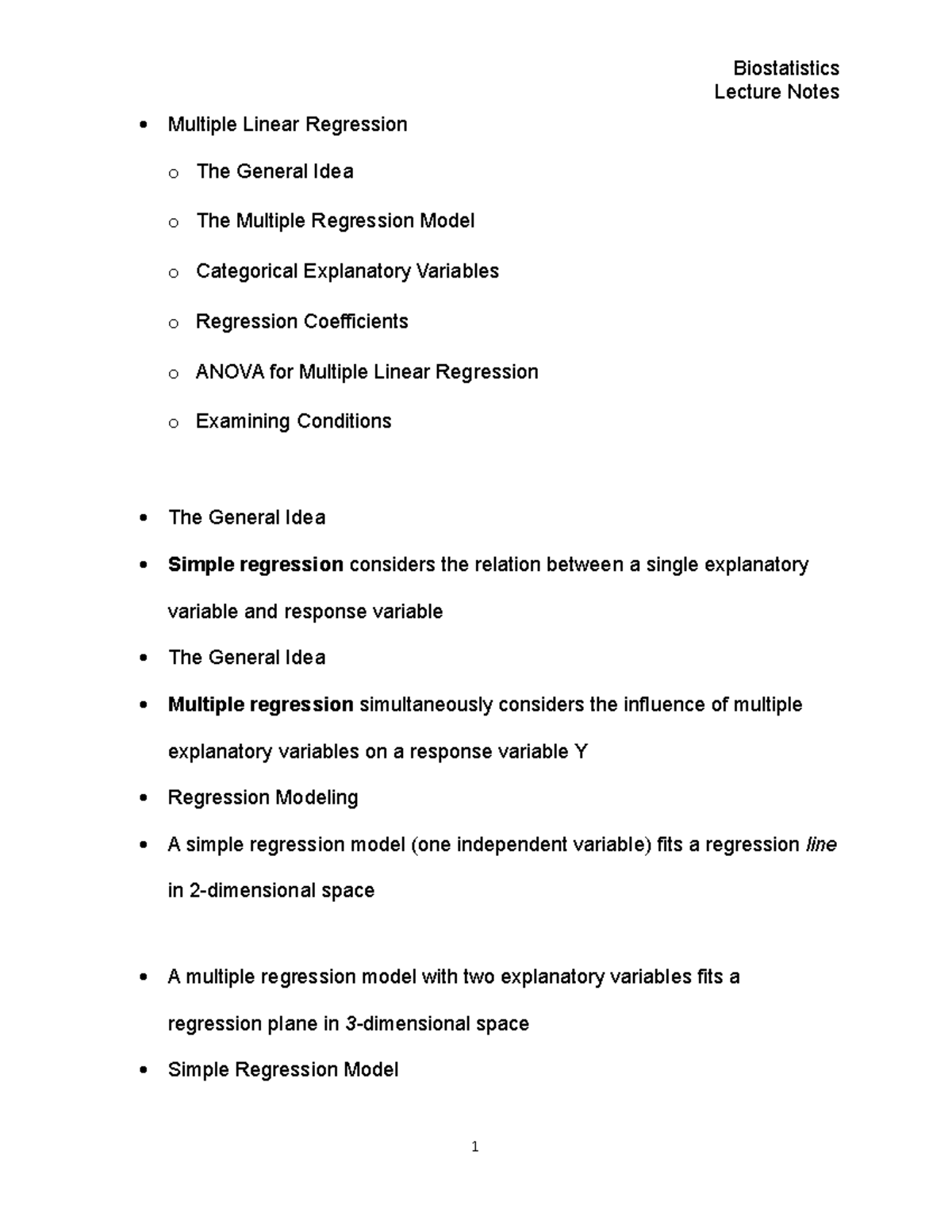 2021 Biostatistics Lecture Notes Multiple Linear Regression 15a