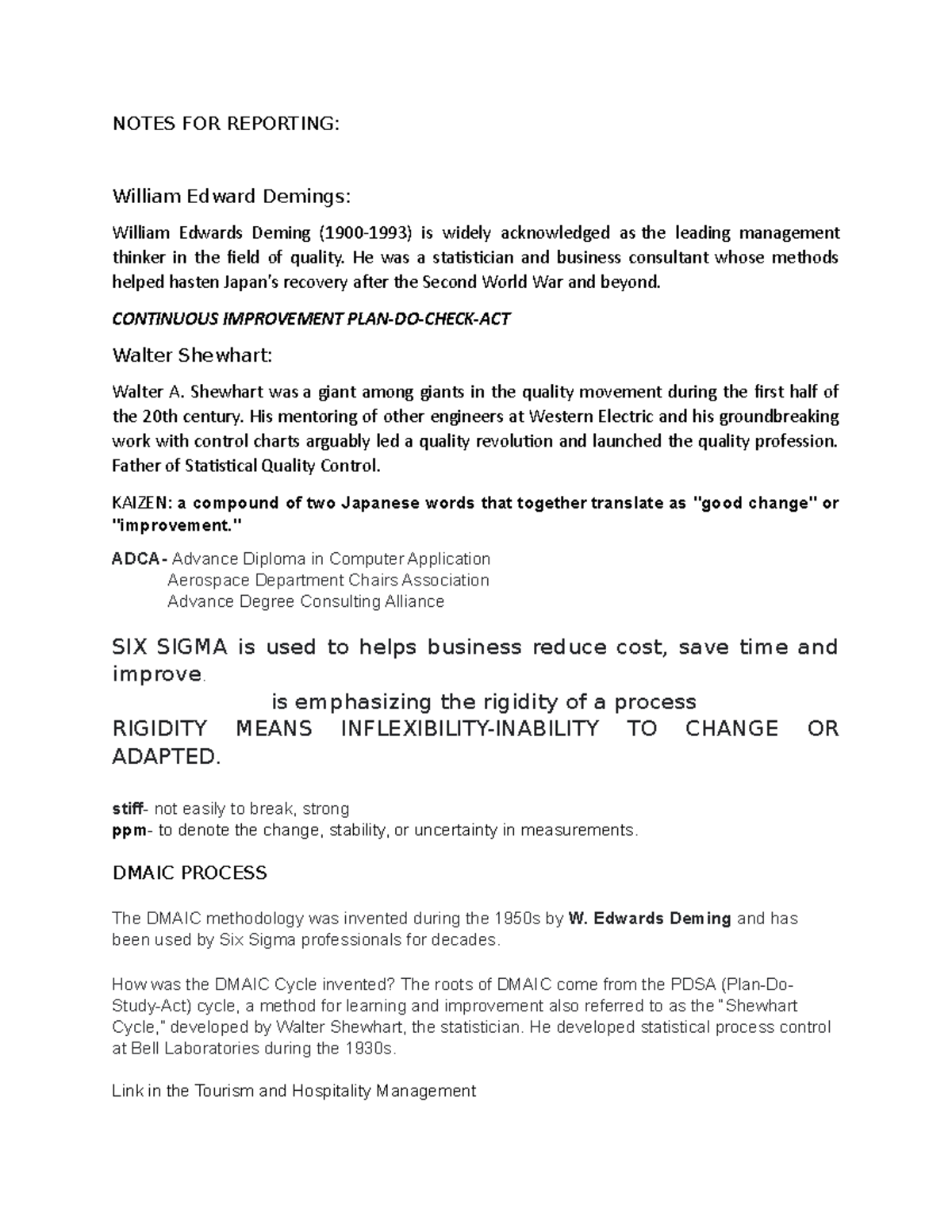 Script THC3 - additional information presentation - NOTES FOR REPORTING ...