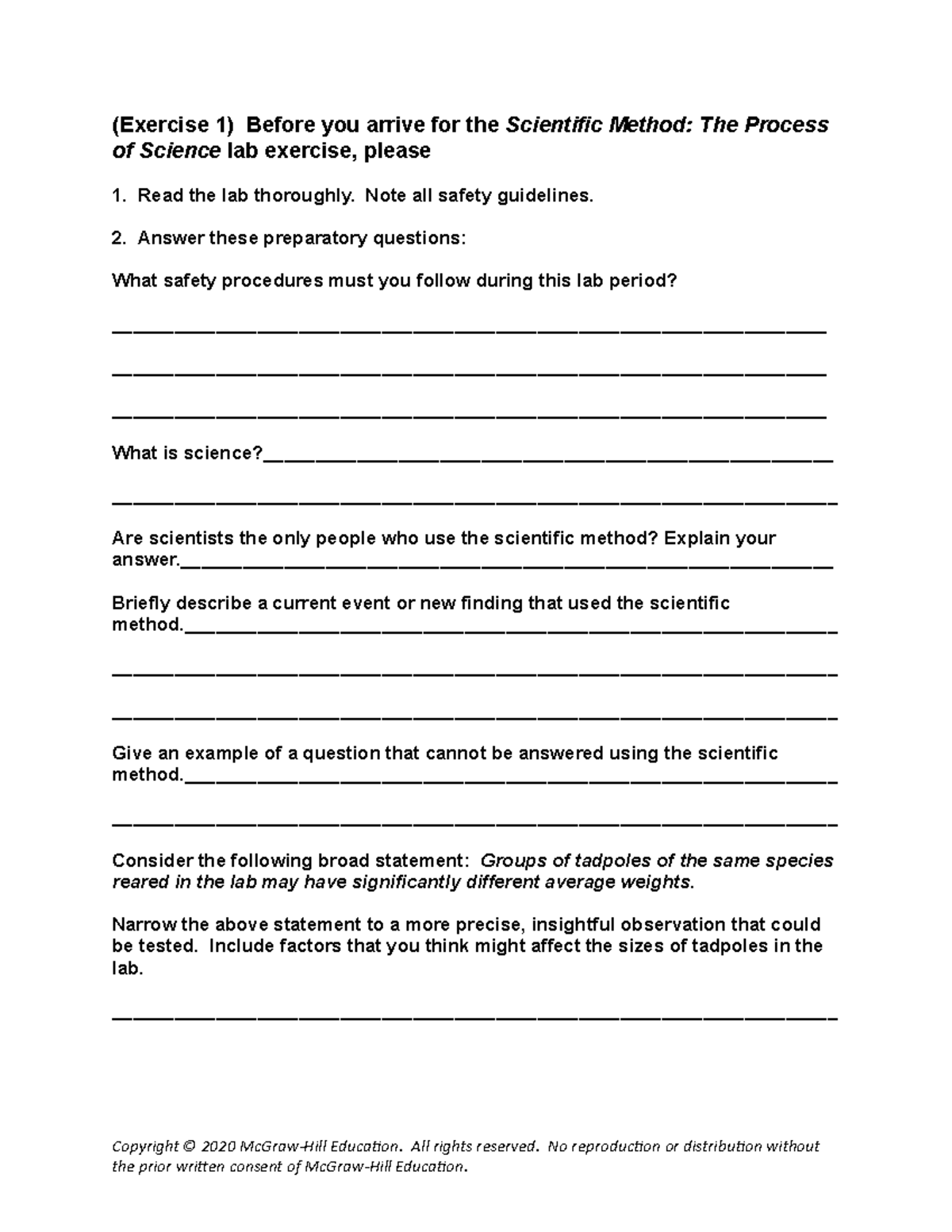 01 Scientific Method Lab Prep - (Exercise 1) Before you arrive for the ...