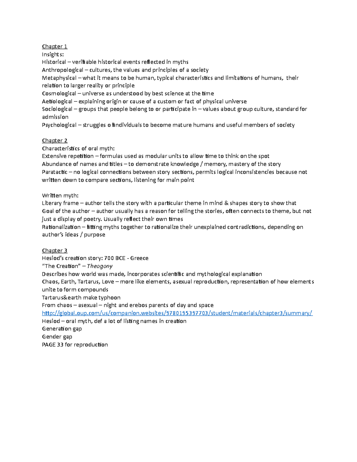 Mythology Midterm Review - Chapter 1 Insights: Historical – verifiable ...