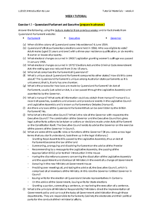 LLB142 Week 2 Tutorial 2 - LLB142 The Regulation of Business Week 2 ...