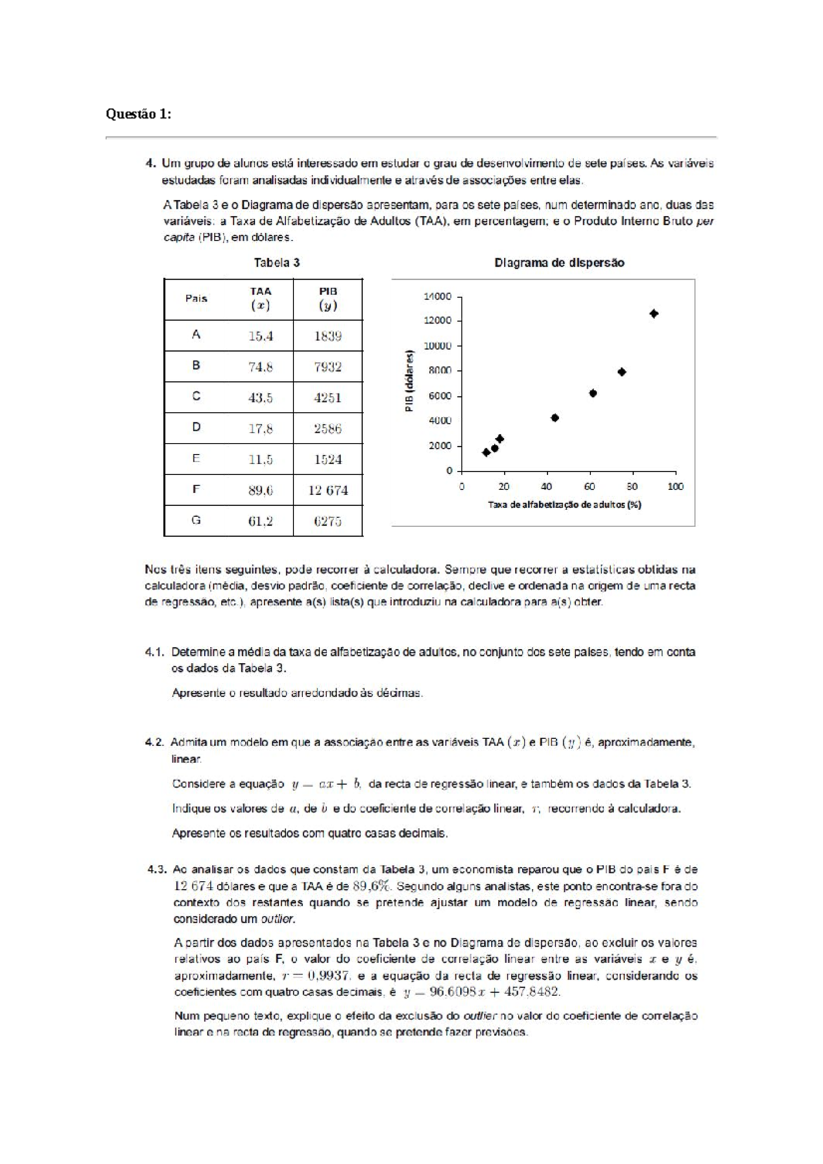 Macs 2 - Solução macs2. - Questão 1: 4. Um grupo de alunos está ...