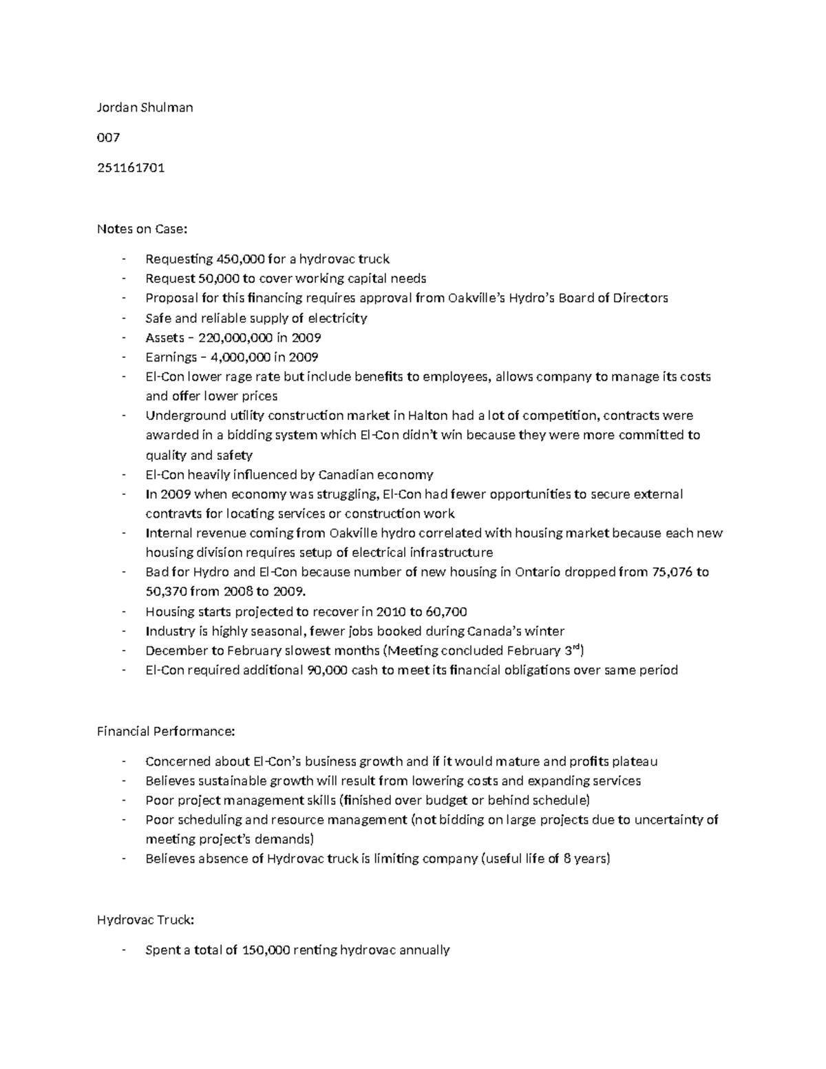 BUS 1220 Practice Exam Notes - Jordan Shulman 007 251161701 Notes on ...