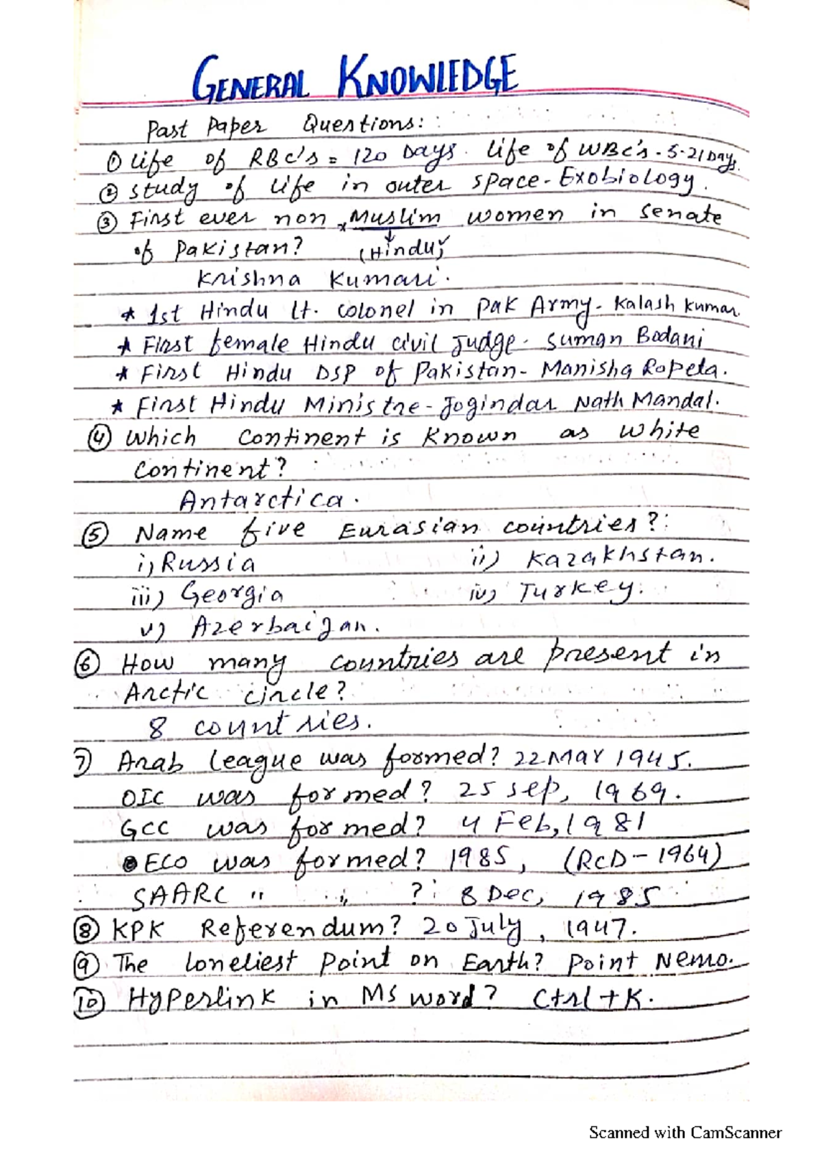 General Knowledge -9 - Geography - Scanned with CamScanner - Studocu