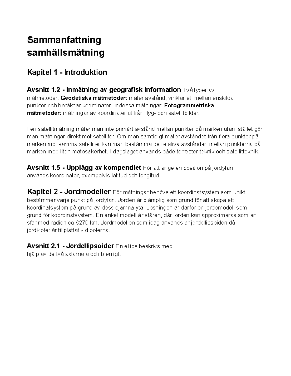 Sammanfattning Samhällsmätning PDF - LAGB01 - Lunds Universitet - Studocu