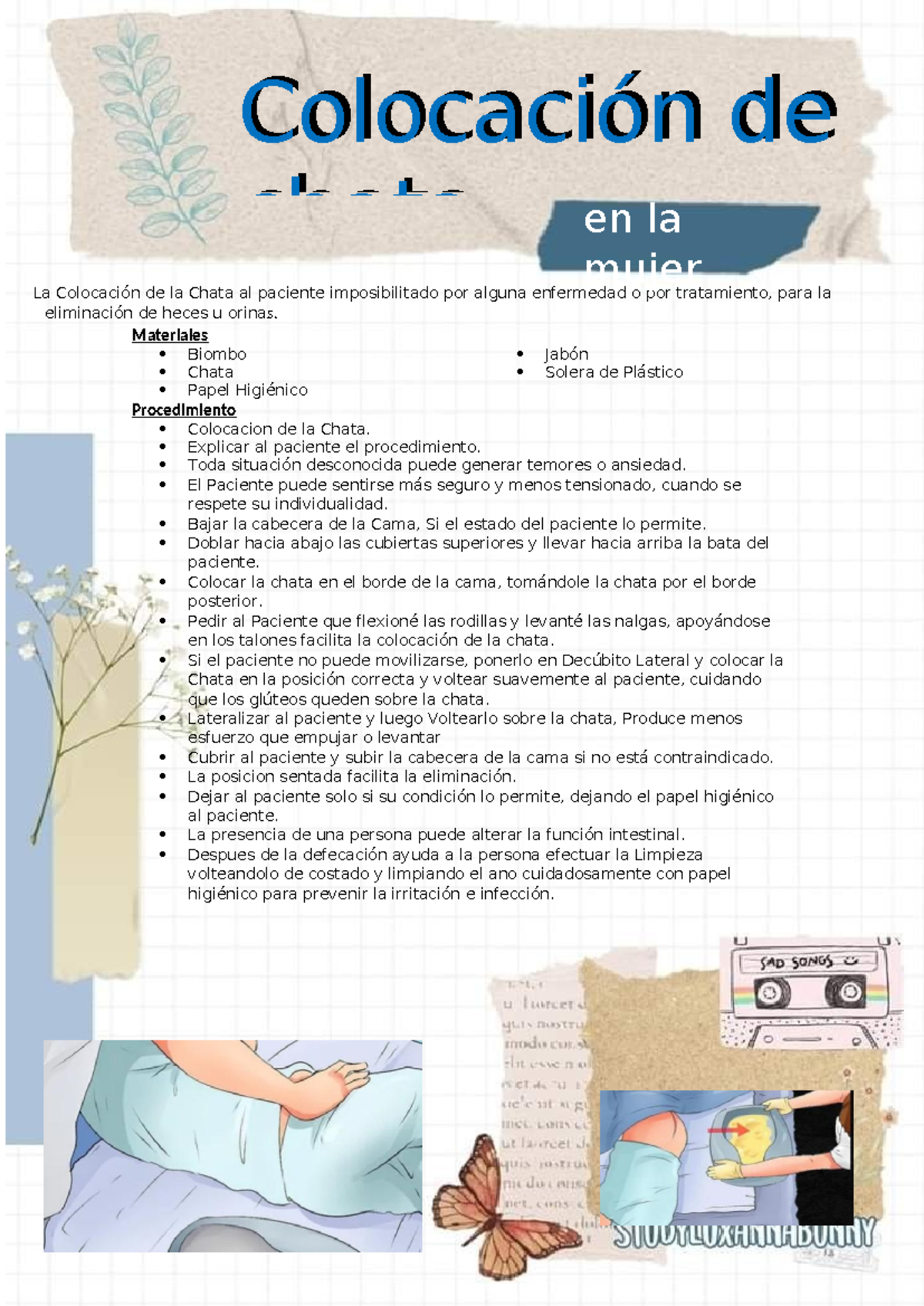 Colocación de la Chata y del pato uterino- La Colocación de la Chata al ...