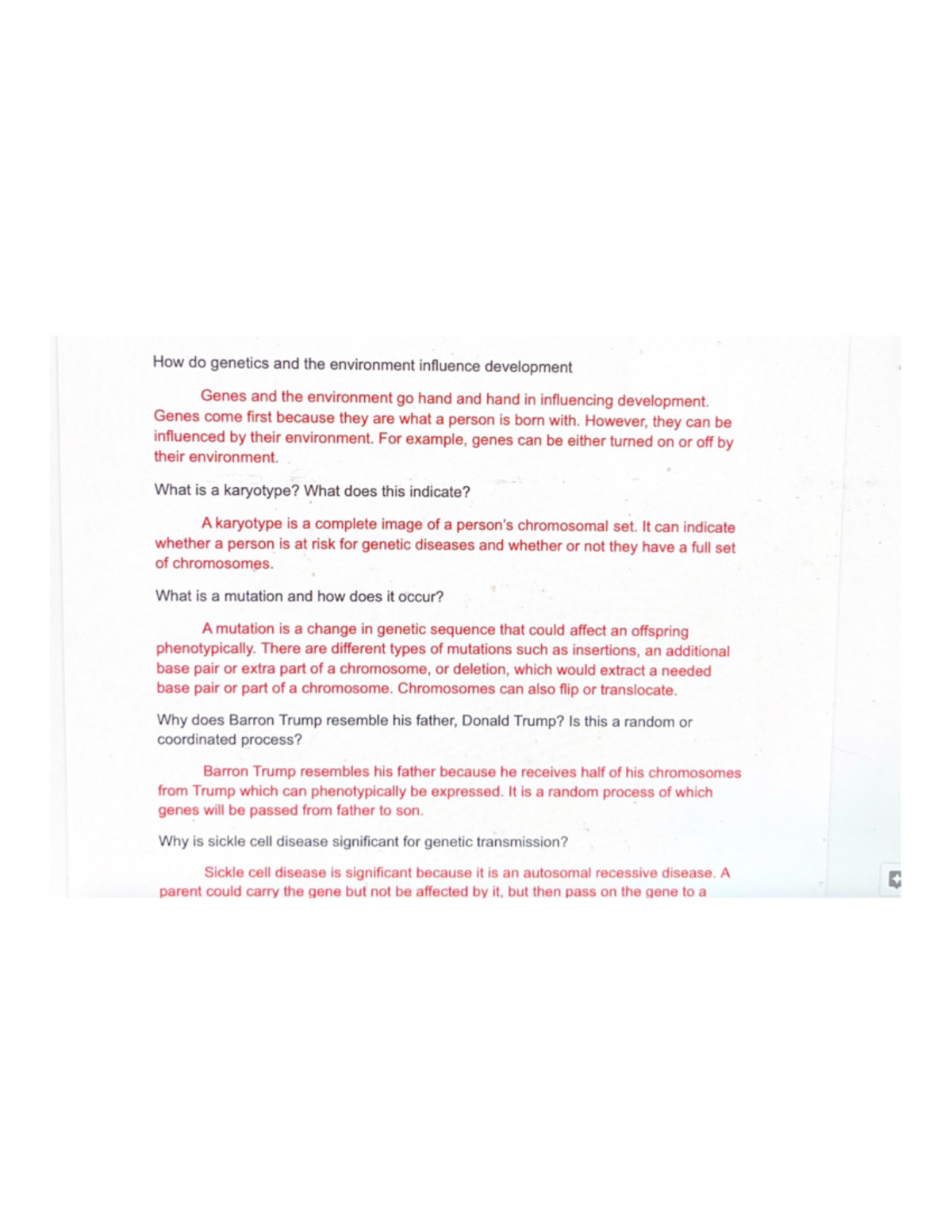 How do genetics and the environment influence development - PSY 0310 ...