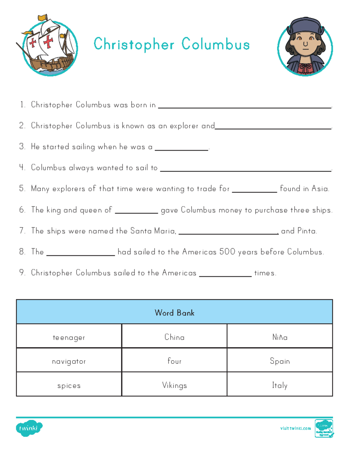 Us-h-25-columbus-fill-in-the-blank-activity-sheet ver 8 - Christopher ...