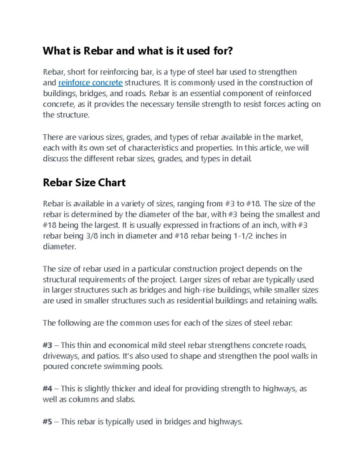 What is Rebar and what is it used for - It is commonly used in the ...