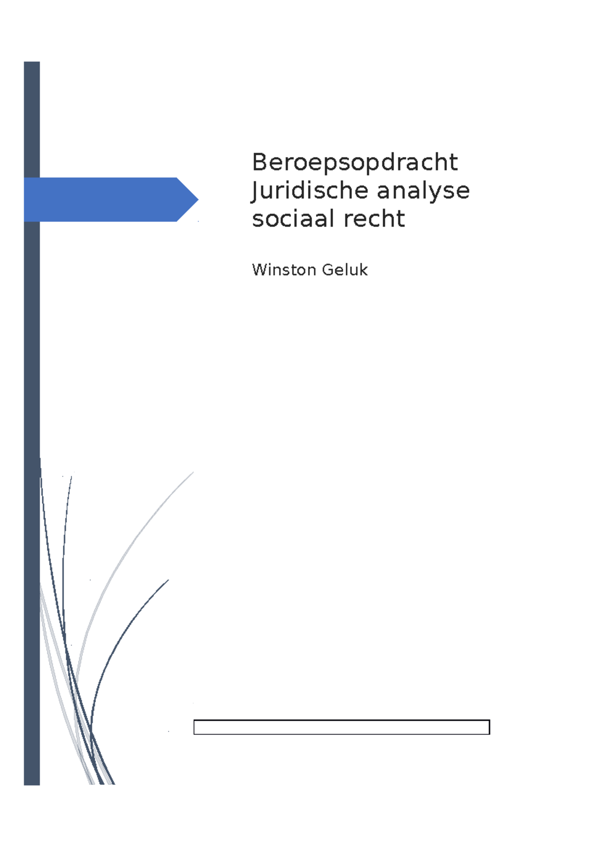 Juridische analyse jaar 2 - Inholland - Studeersnel
