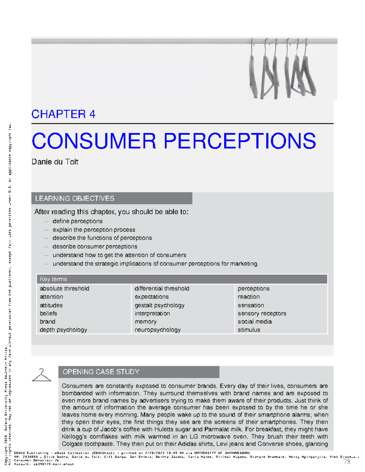 Elrie Botha Danie 2020 Chapter 4 Consumerperce Consumer Behaviour 2E ...