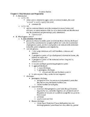 Evidence Outline Ciolino Murphree - Evidence Outline (Ciolino) Patrick ...