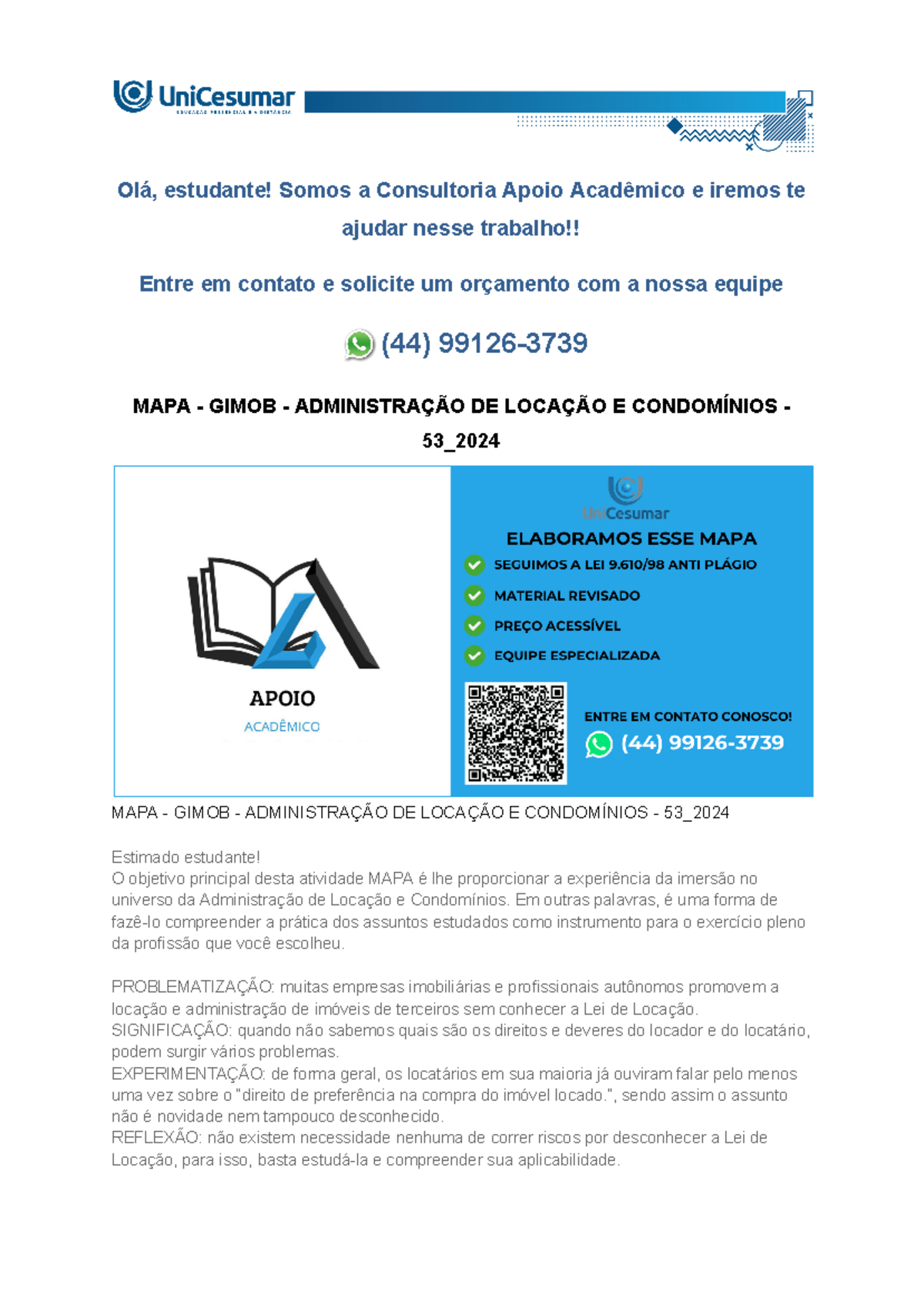 MAPA - Gimob - Administração DE Locação E Condomínios - 53 2024 - Olá ...