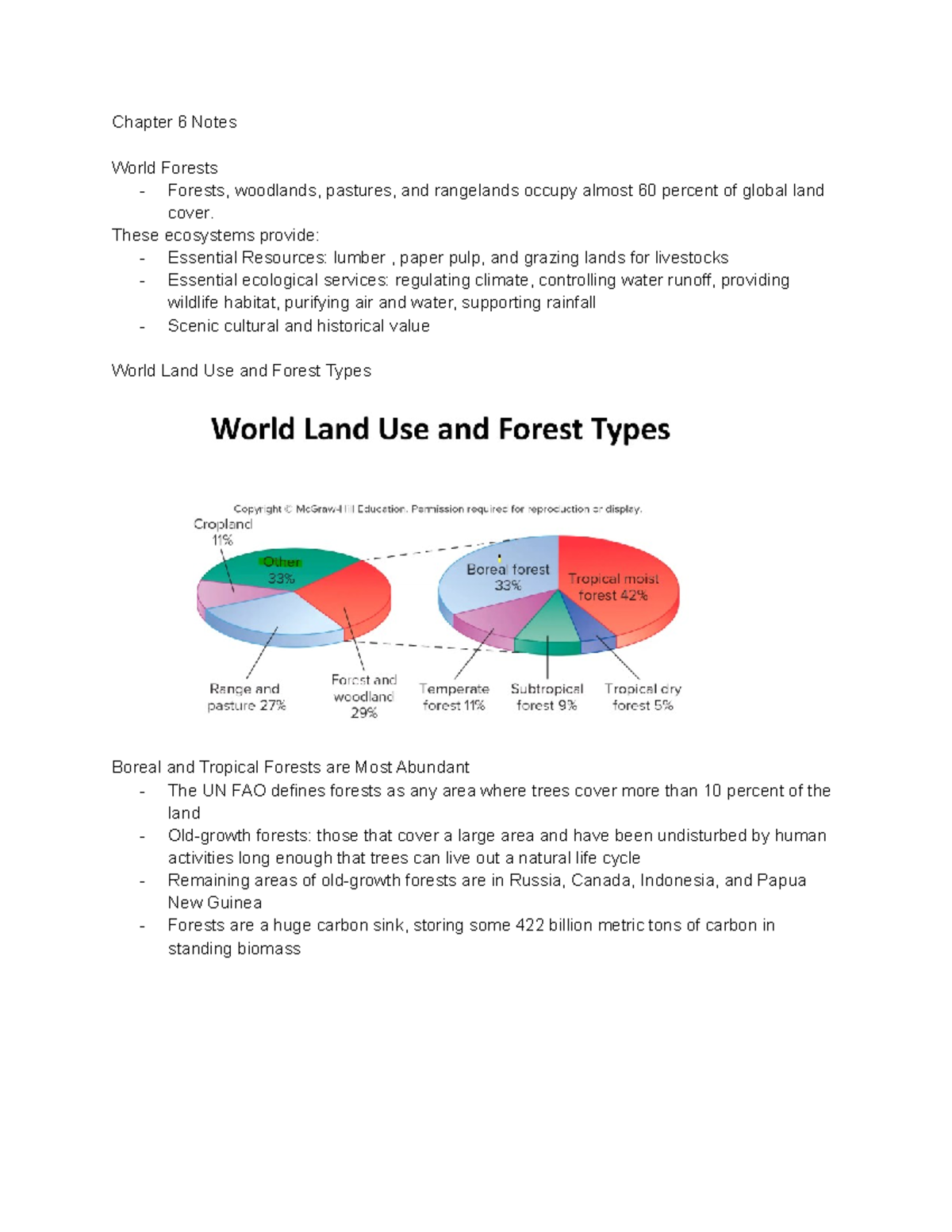 Chapter 6 Notes - Forests - Chapter 6 Notes World Forests - Forests ...