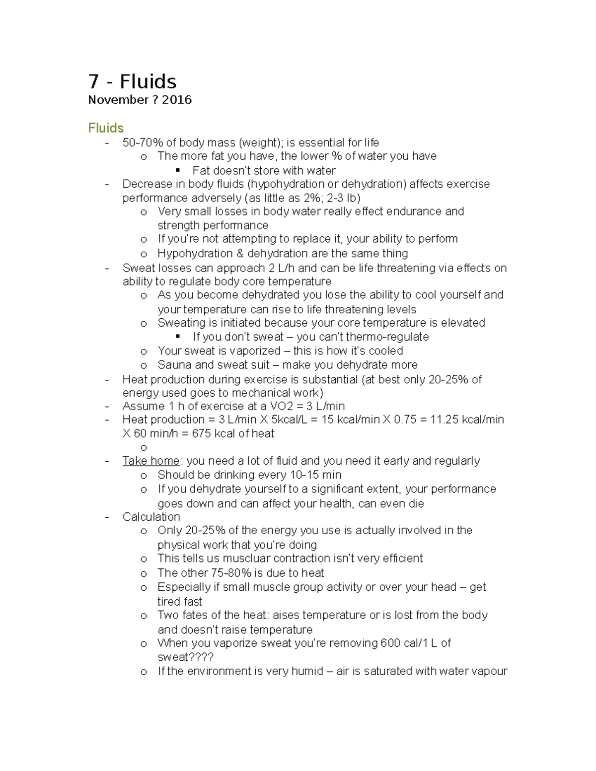 7 - Fluids - 7 - Fluids November? 2016 Fluids 50-70% of body mass ...